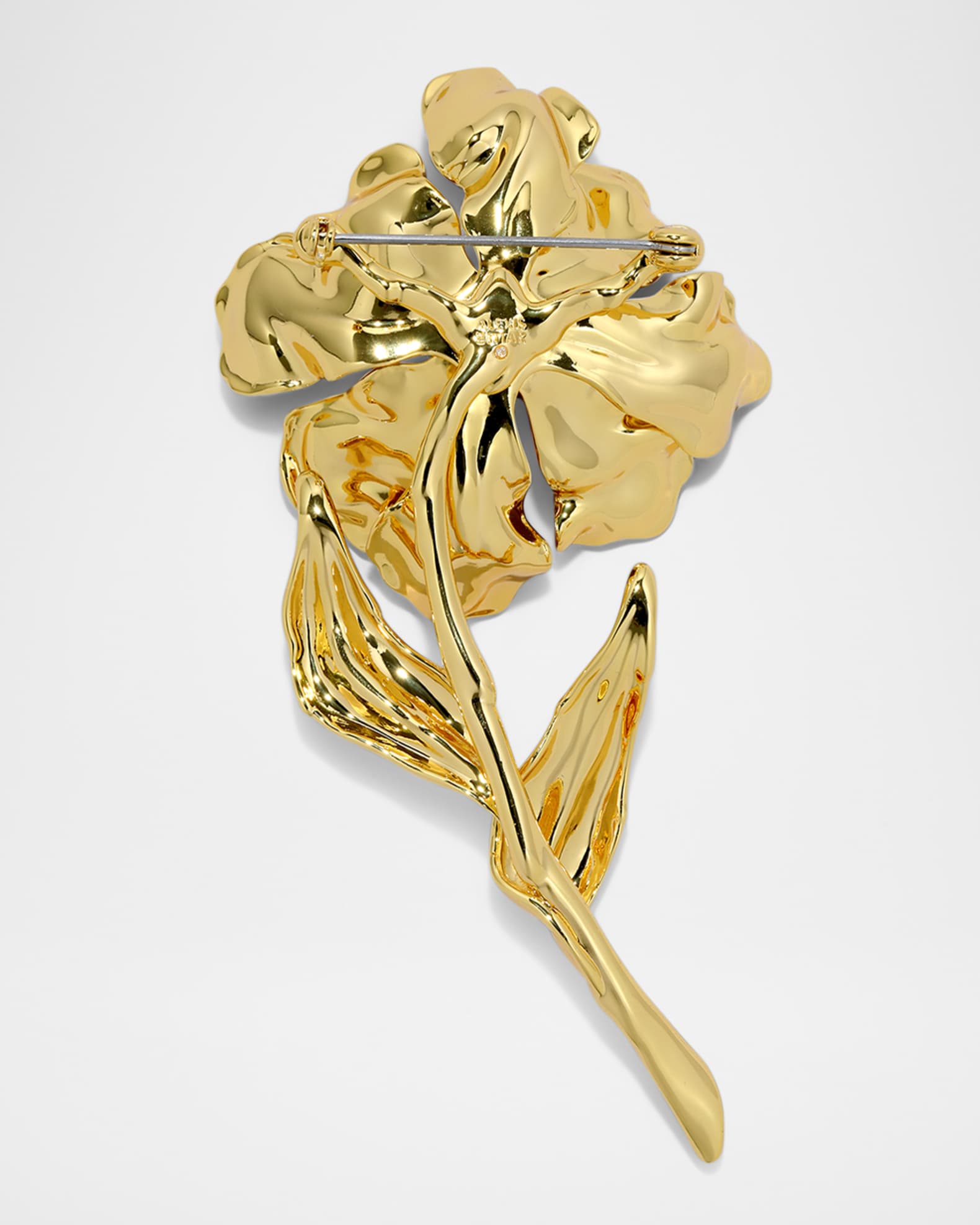 Alexis Bittar Jardin Gold Rose Stem Pin | Neiman Marcus