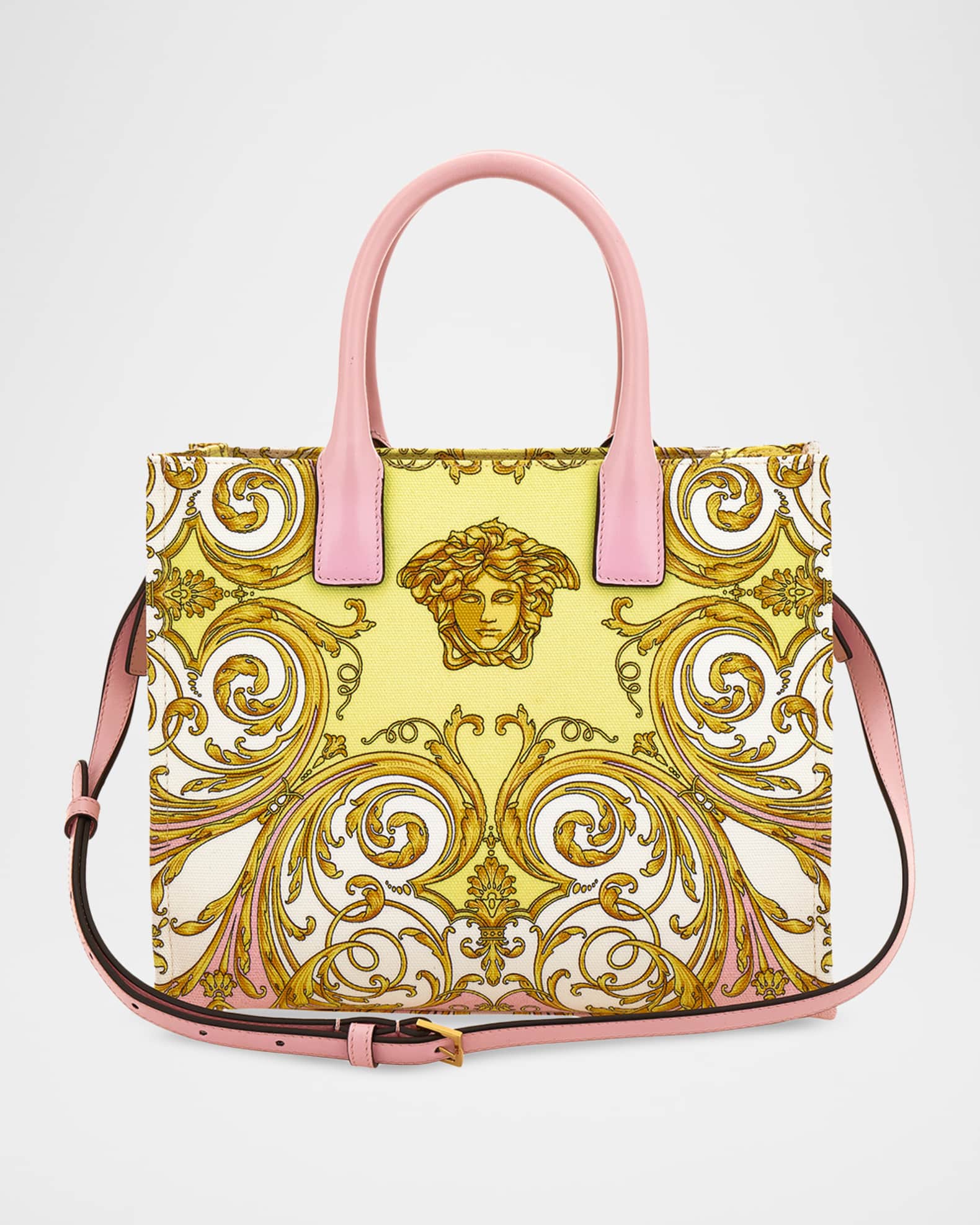 Versace Small Medusa Cotton Canvas Tote Bag | Neiman Marcus