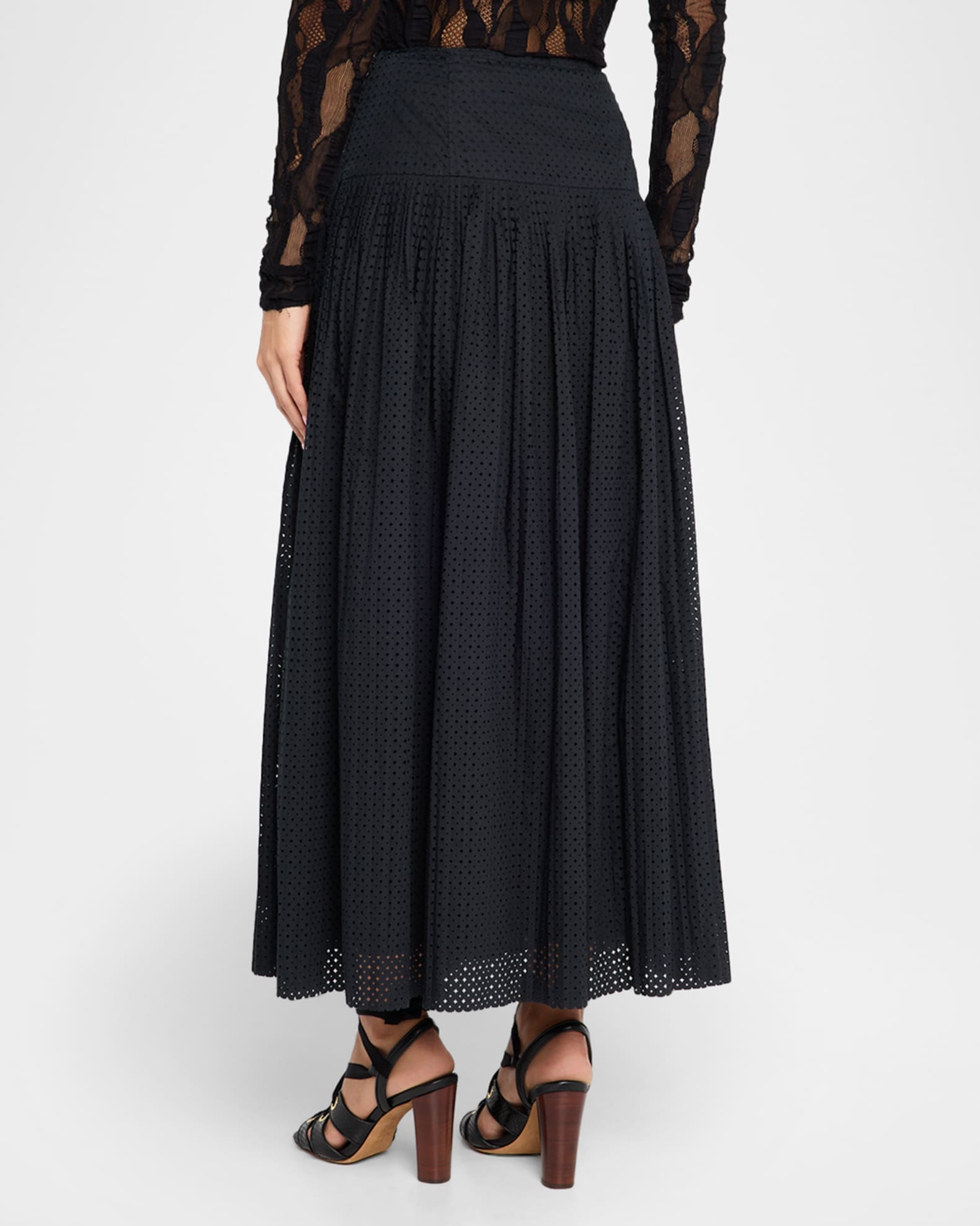 Ulla Johnson Nalla A-Line Cotton Midi Skirt | Neiman Marcus