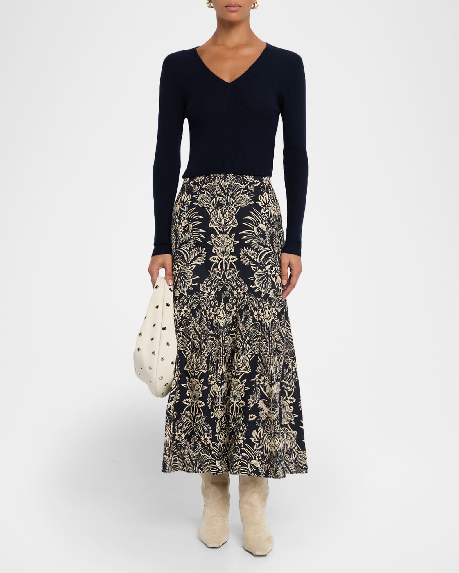 Ulla Johnson Clarissa Printed Trumpet Skirt | Neiman Marcus