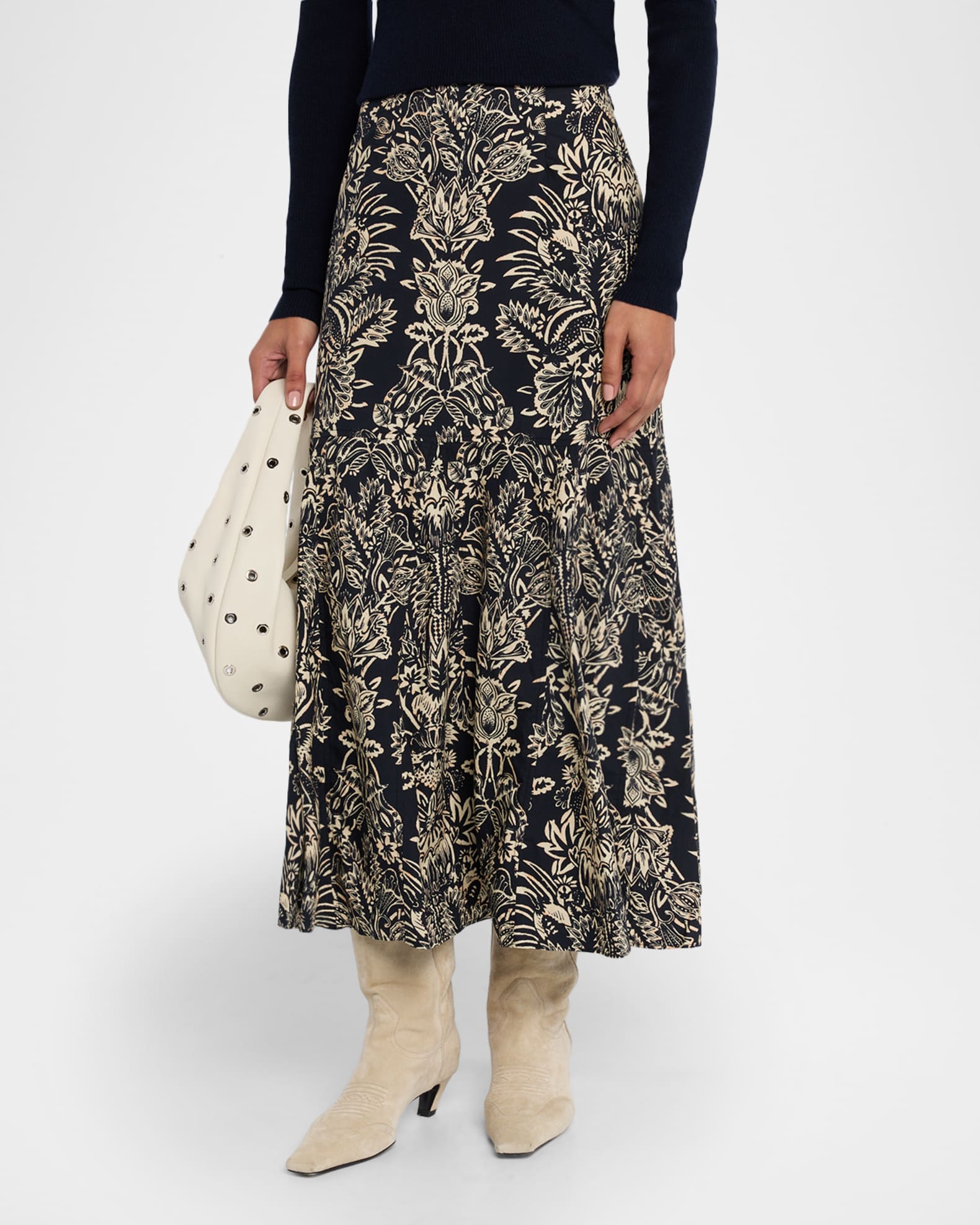 Ulla Johnson Clarissa Printed Trumpet Skirt | Neiman Marcus