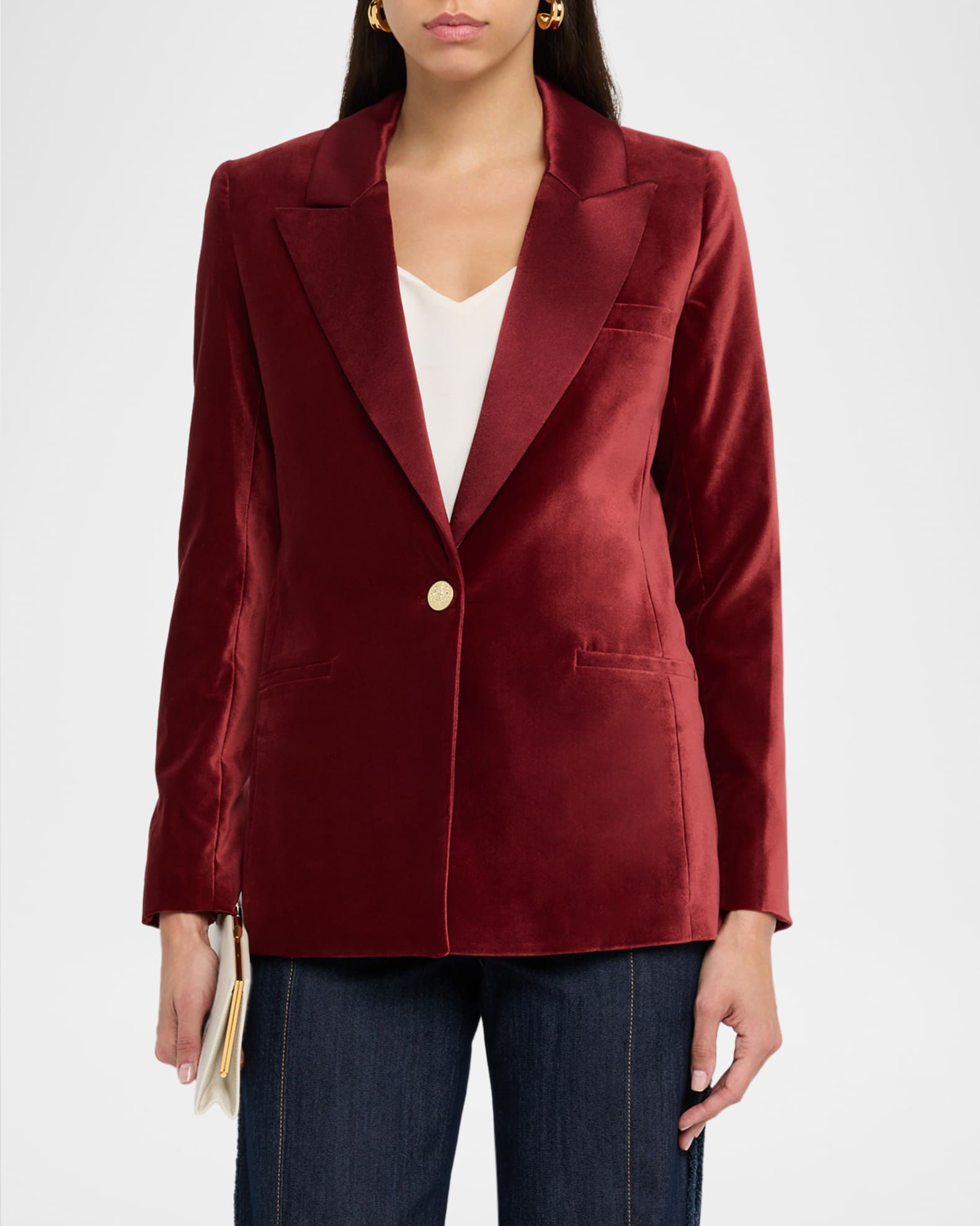 ALICE + OLIVIA Silas Velvet Blazer | Neiman Marcus
