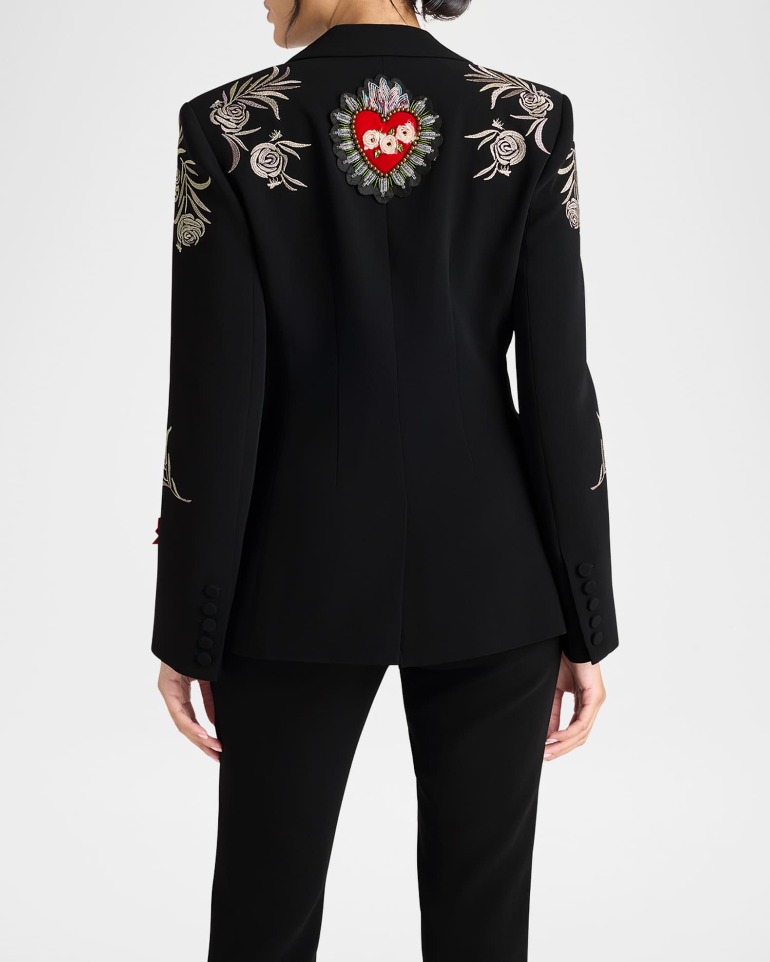 Cinq a Sept Heritage Rose Cheyenne Embroidered Blazer | Neiman Marcus
