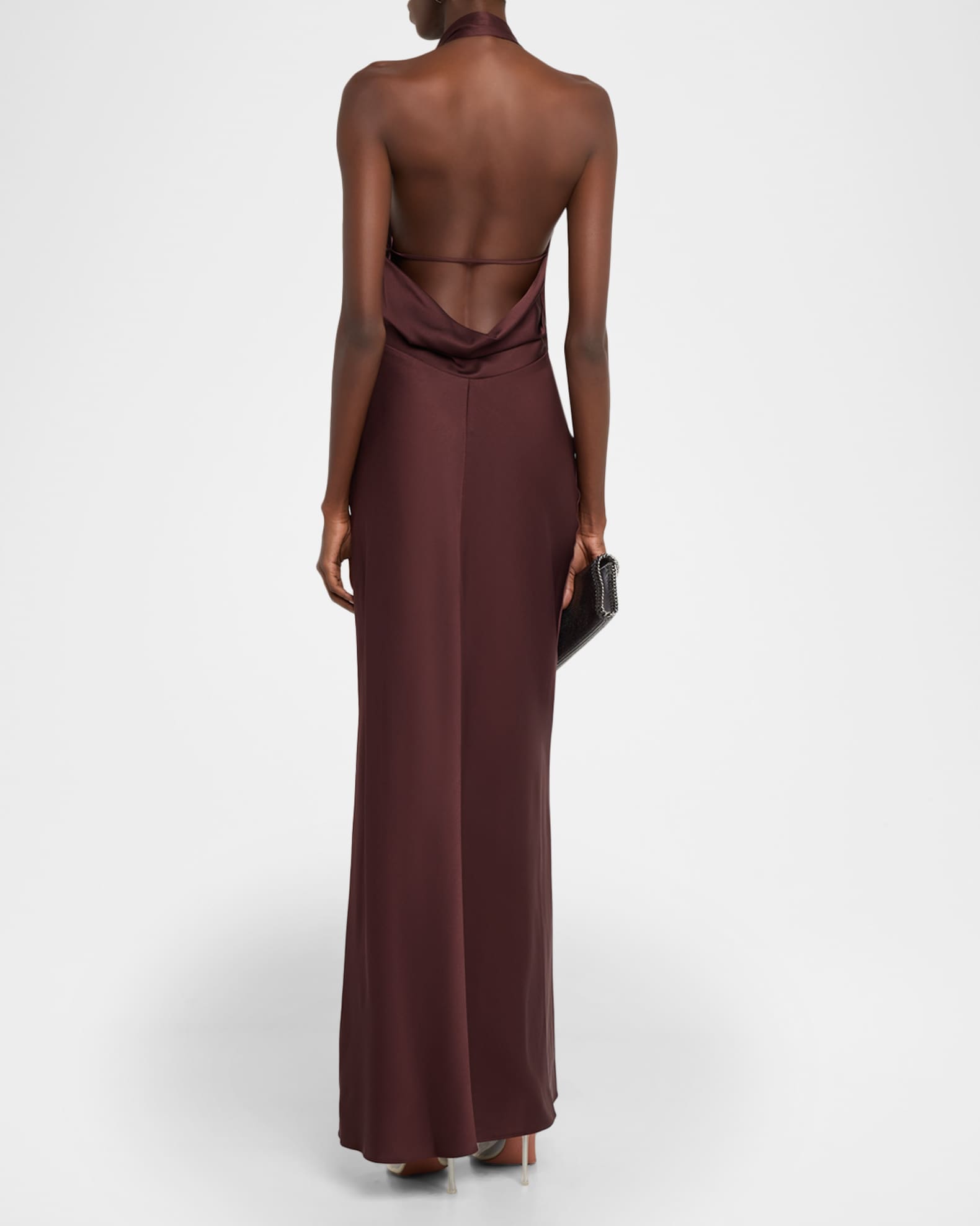 SIMKHAI Reannon Draped Satin Gown | Neiman Marcus