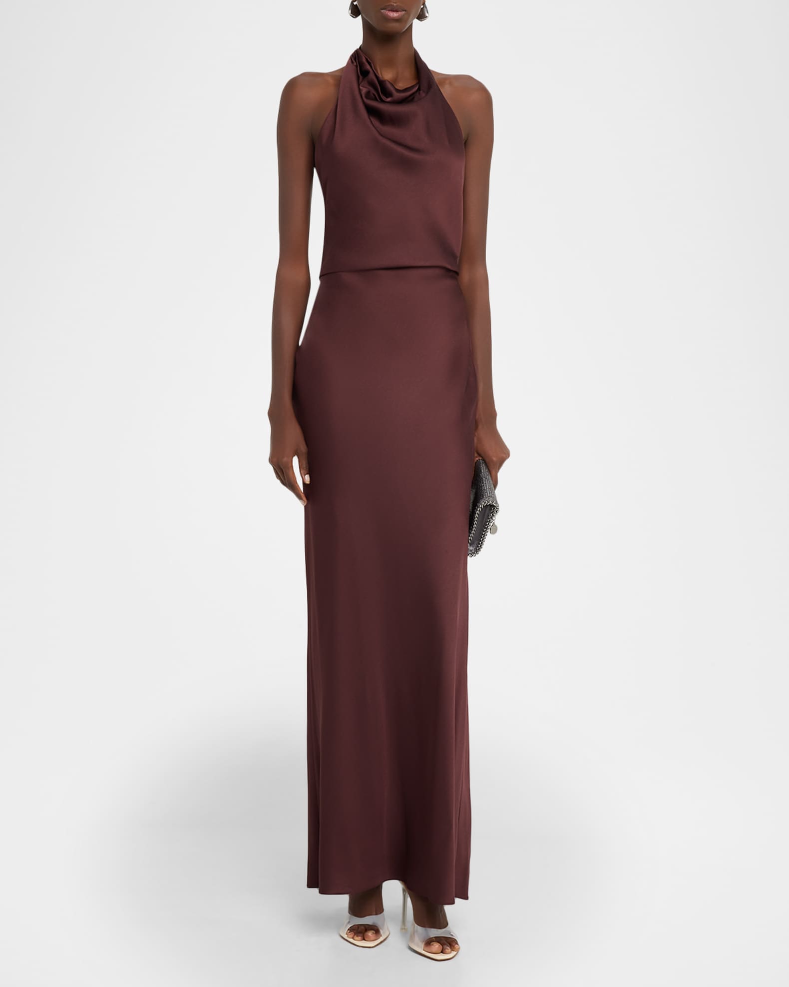 SIMKHAI Reannon Draped Satin Gown | Neiman Marcus