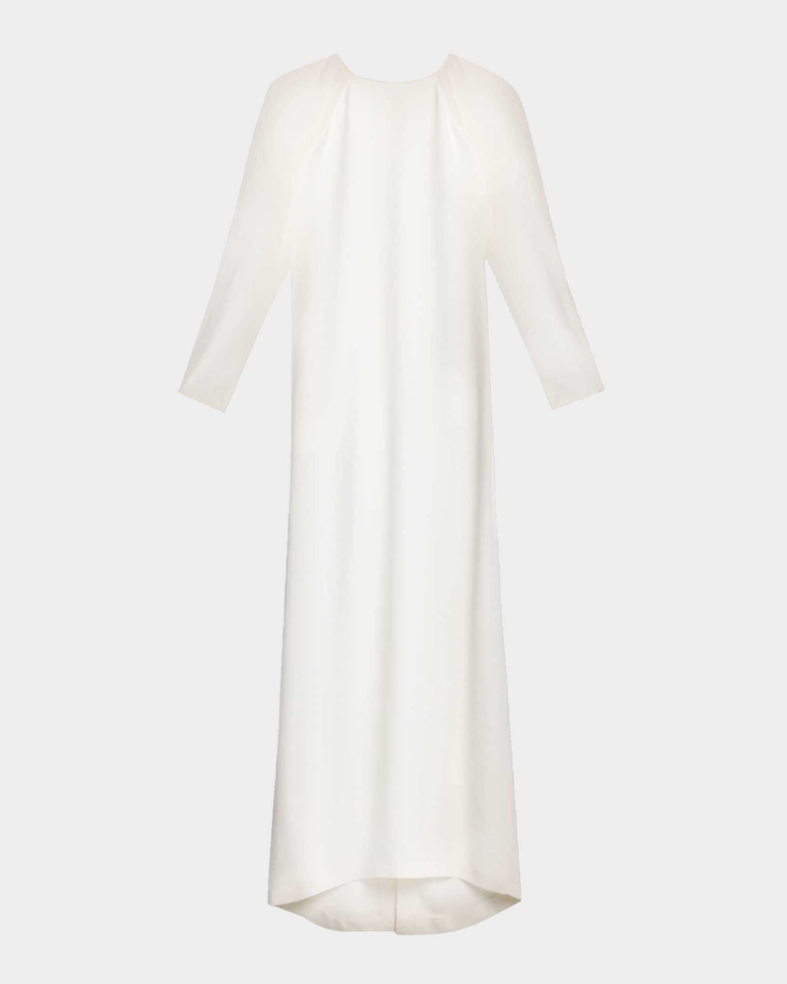 Alberta Ferretti Sheer Long-Sleeve Stretch Cady Maxi Dress | Neiman Marcus