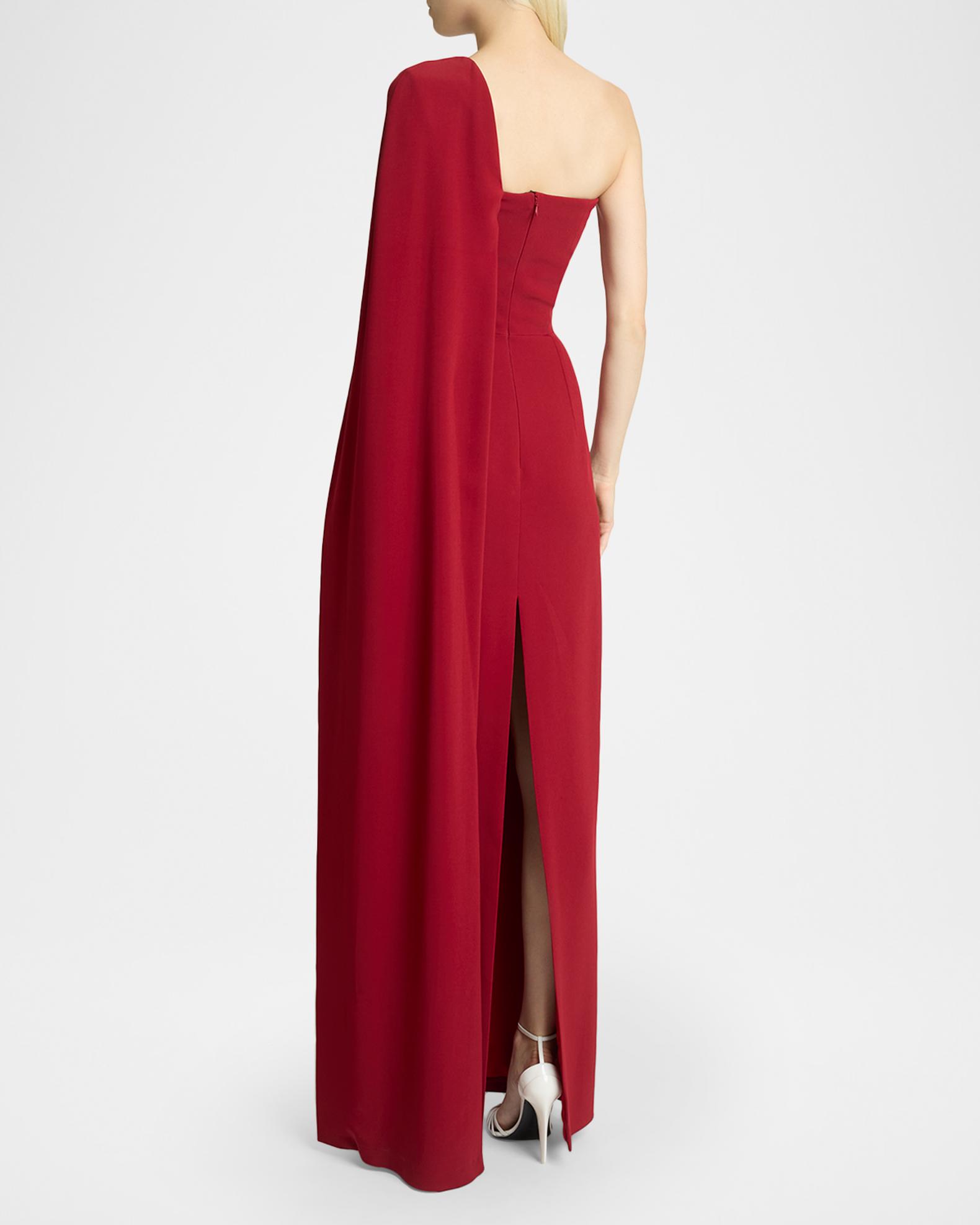 Givenchy Twisted One-Shoulder Cape Gown | Neiman Marcus