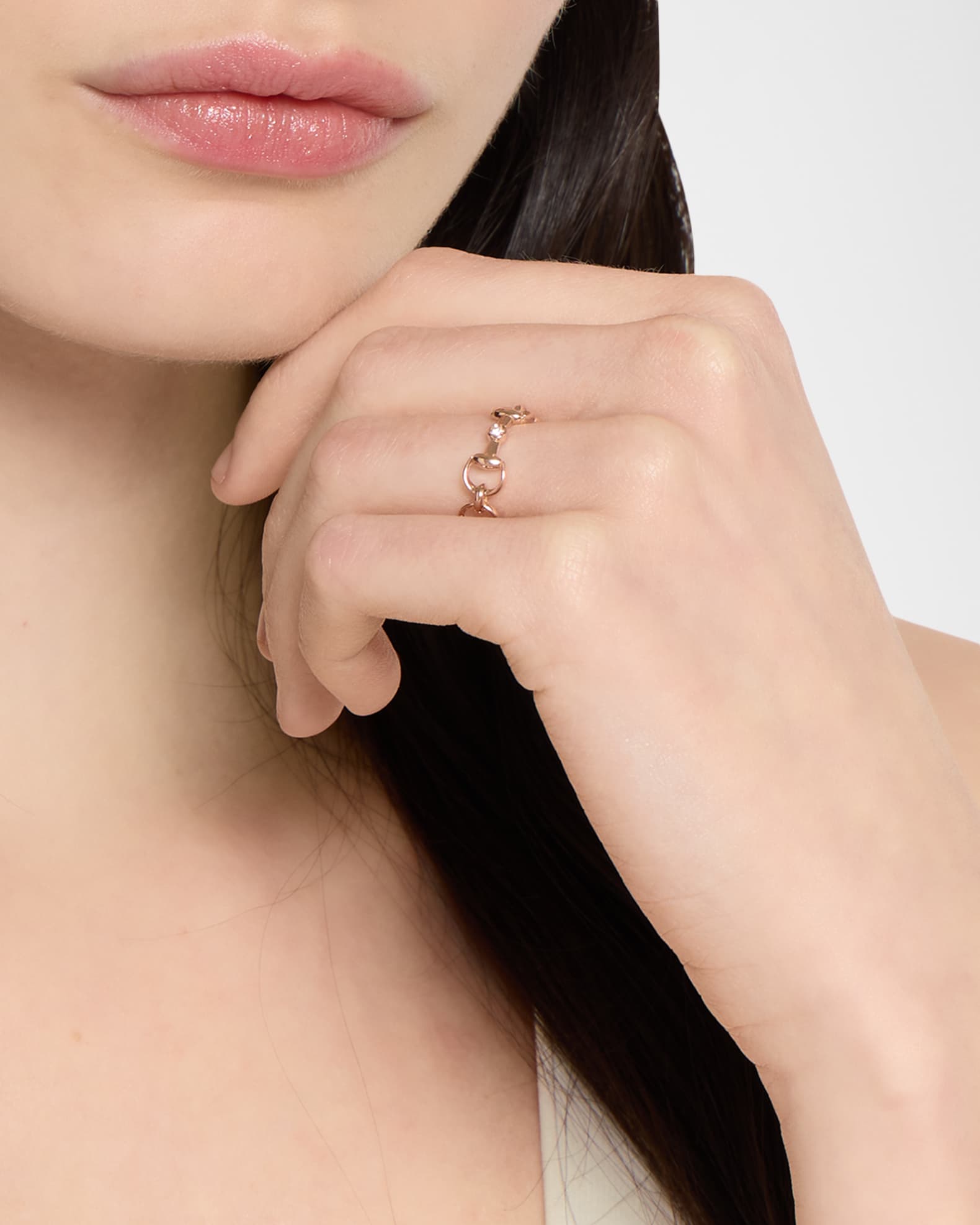 Gucci Gucci Horsebit 18K Diamond Ring | Neiman Marcus