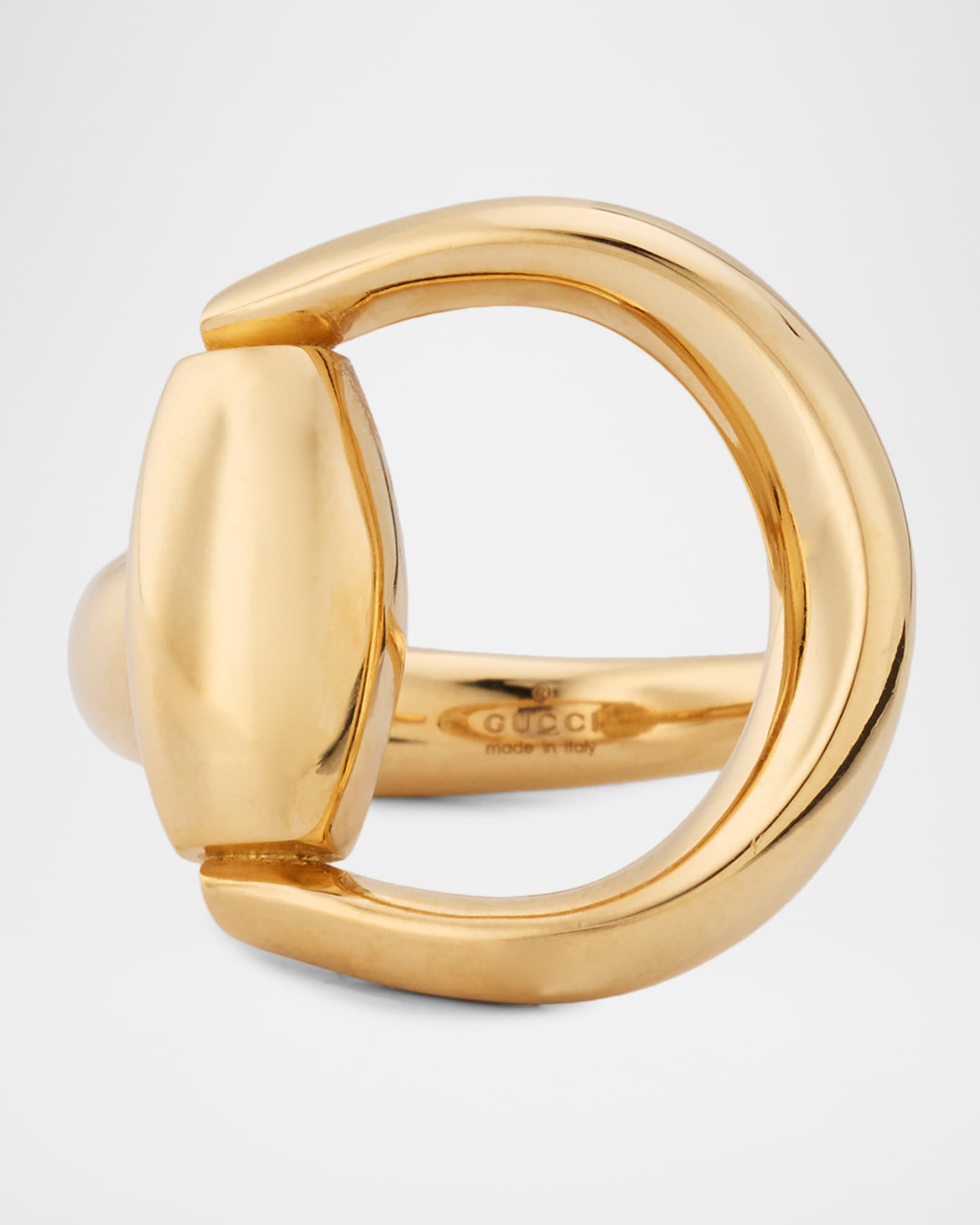Gucci Gucci Horsebit 18K Yellow Gold Ring | Neiman Marcus