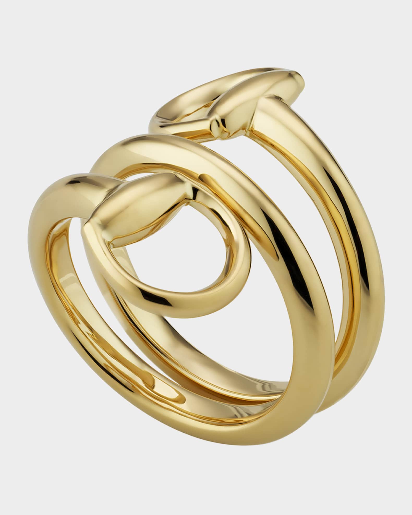 Gucci Gucci Horsebit 18K Yellow Gold Wrap Ring | Neiman Marcus