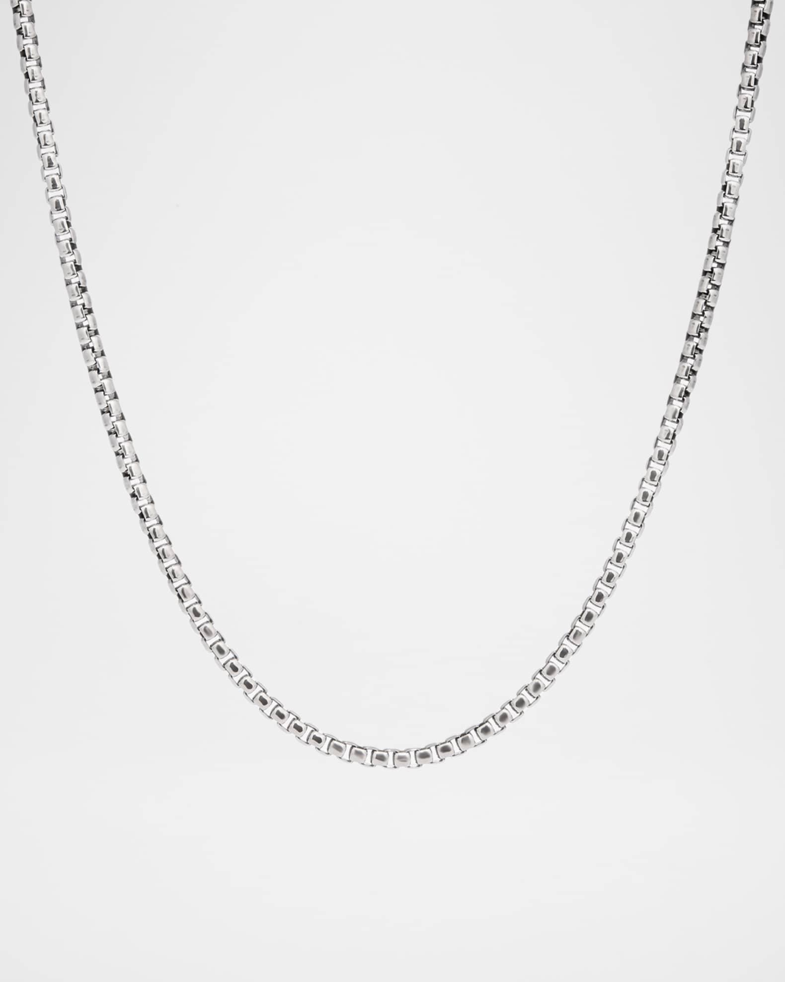 Konstantino Sterling Silver Box Link Chain Necklace, 18"L | Neiman Marcus