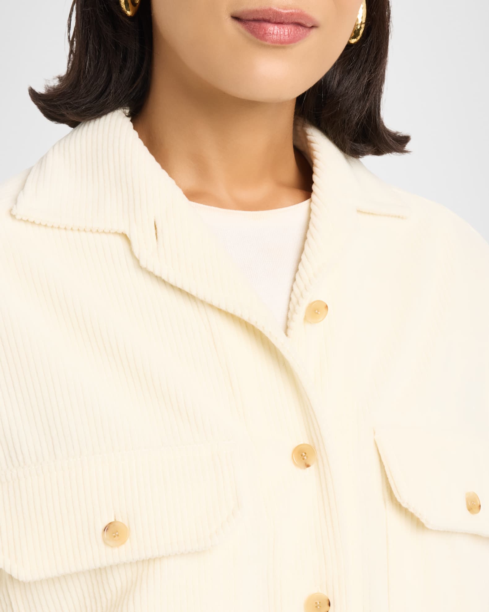 Loro Piana Darby Corduroy Shirt Jacket | Neiman Marcus