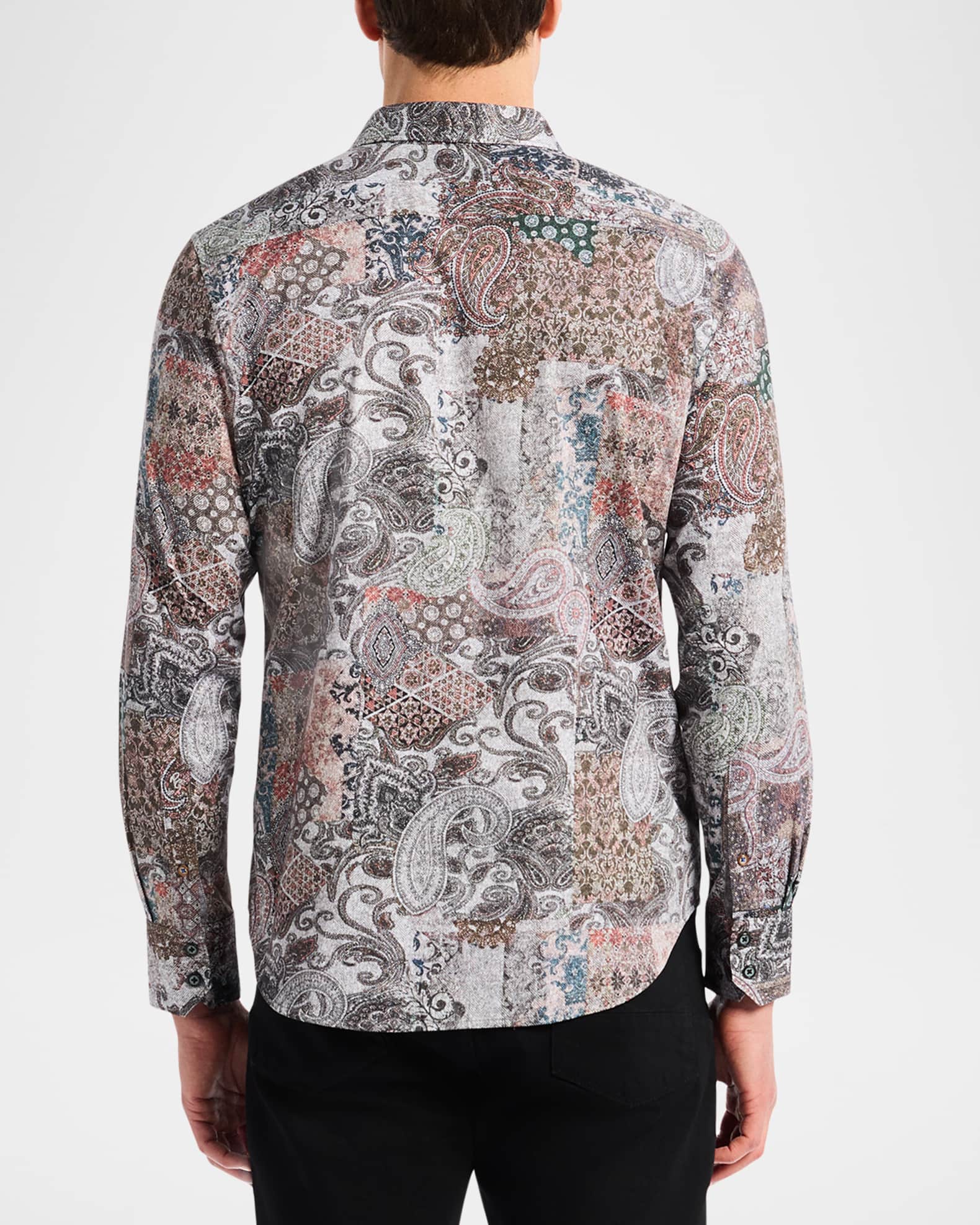 Robert Graham Men's Remsen Paisley Patchwork Button-Down Shirt | Neiman ...