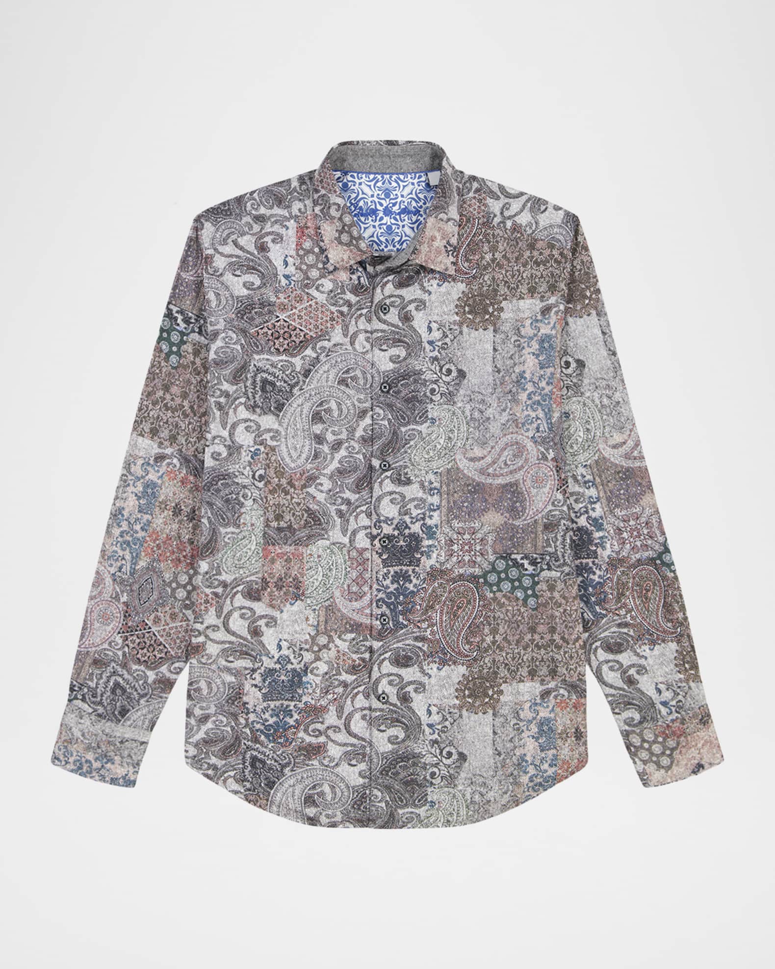 Robert Graham Men's Remsen Paisley Patchwork Button-Down Shirt | Neiman ...