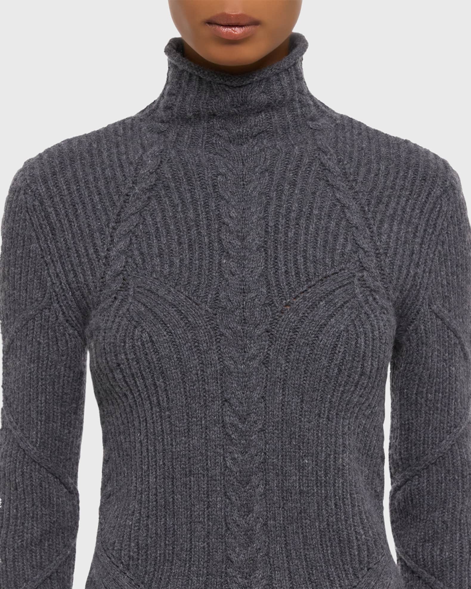 Helmut Lang Cable Turtleneck Sweater | Neiman Marcus