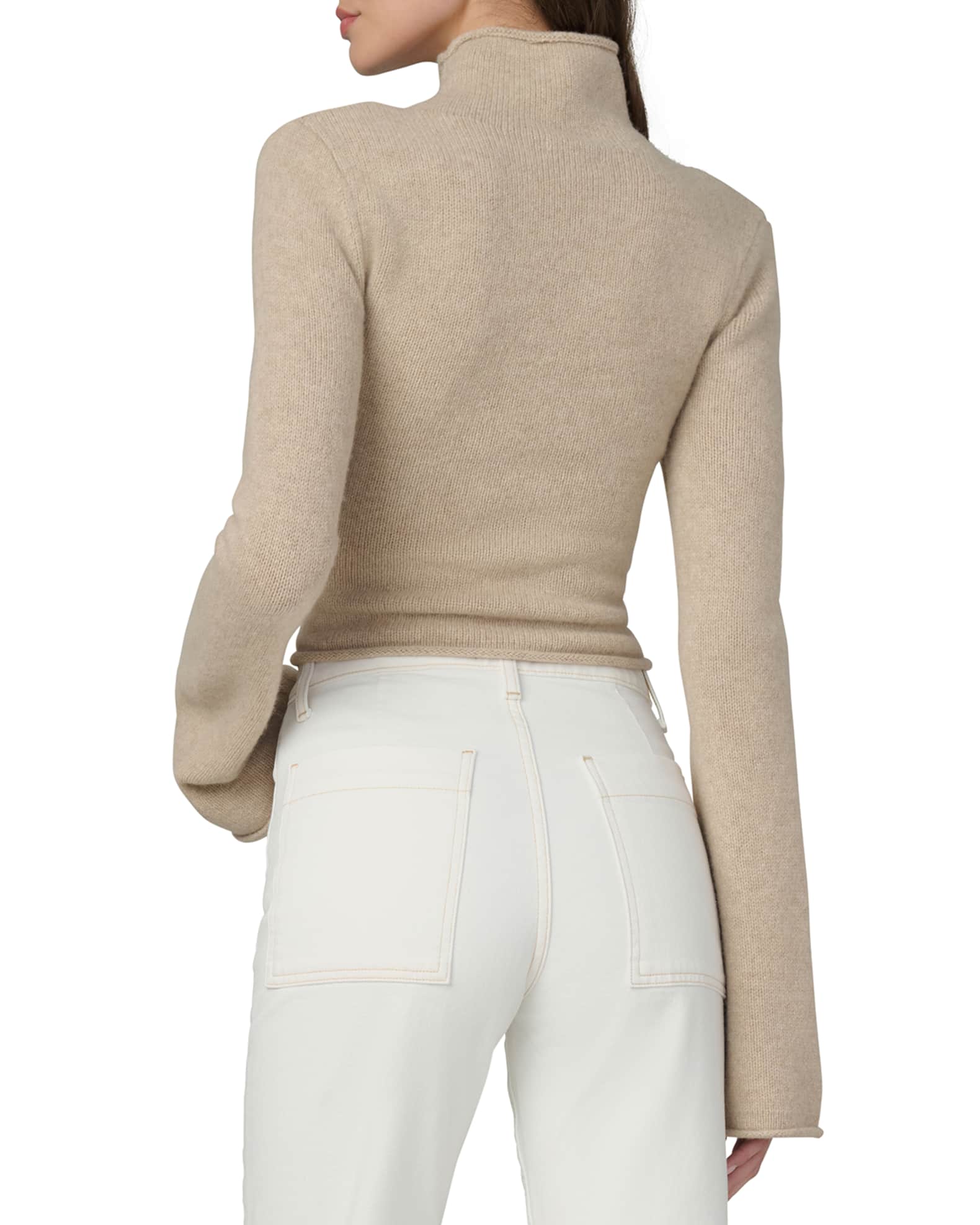 Joe's Jeans The Jane Roll-Trim Wool Sweater | Neiman Marcus