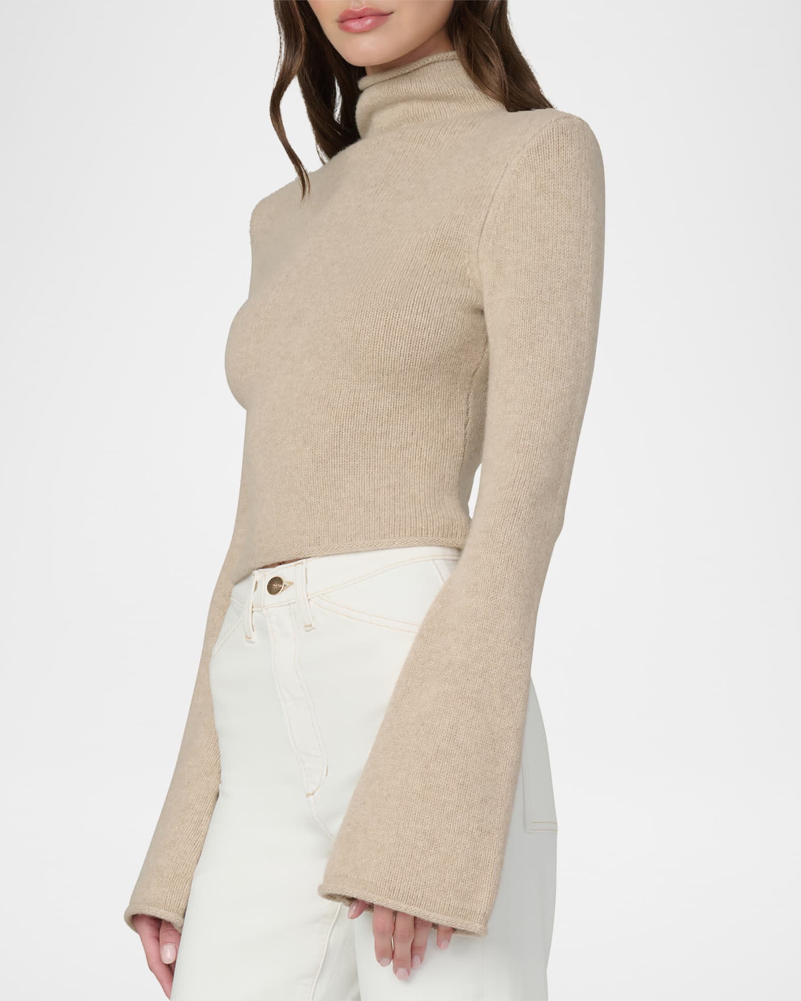 Joe's Jeans The Jane Roll-Trim Wool Sweater | Neiman Marcus