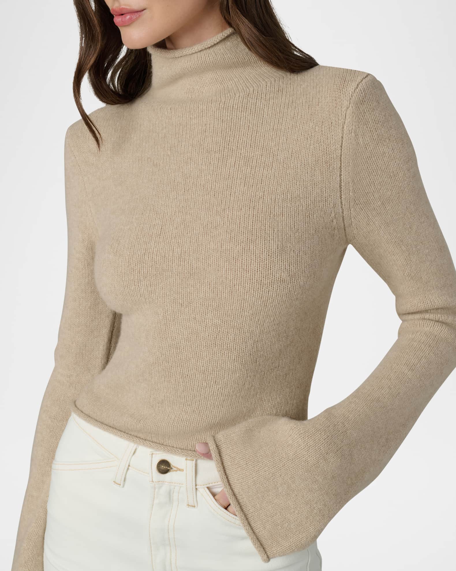 Joe's Jeans The Jane Roll-Trim Wool Sweater | Neiman Marcus