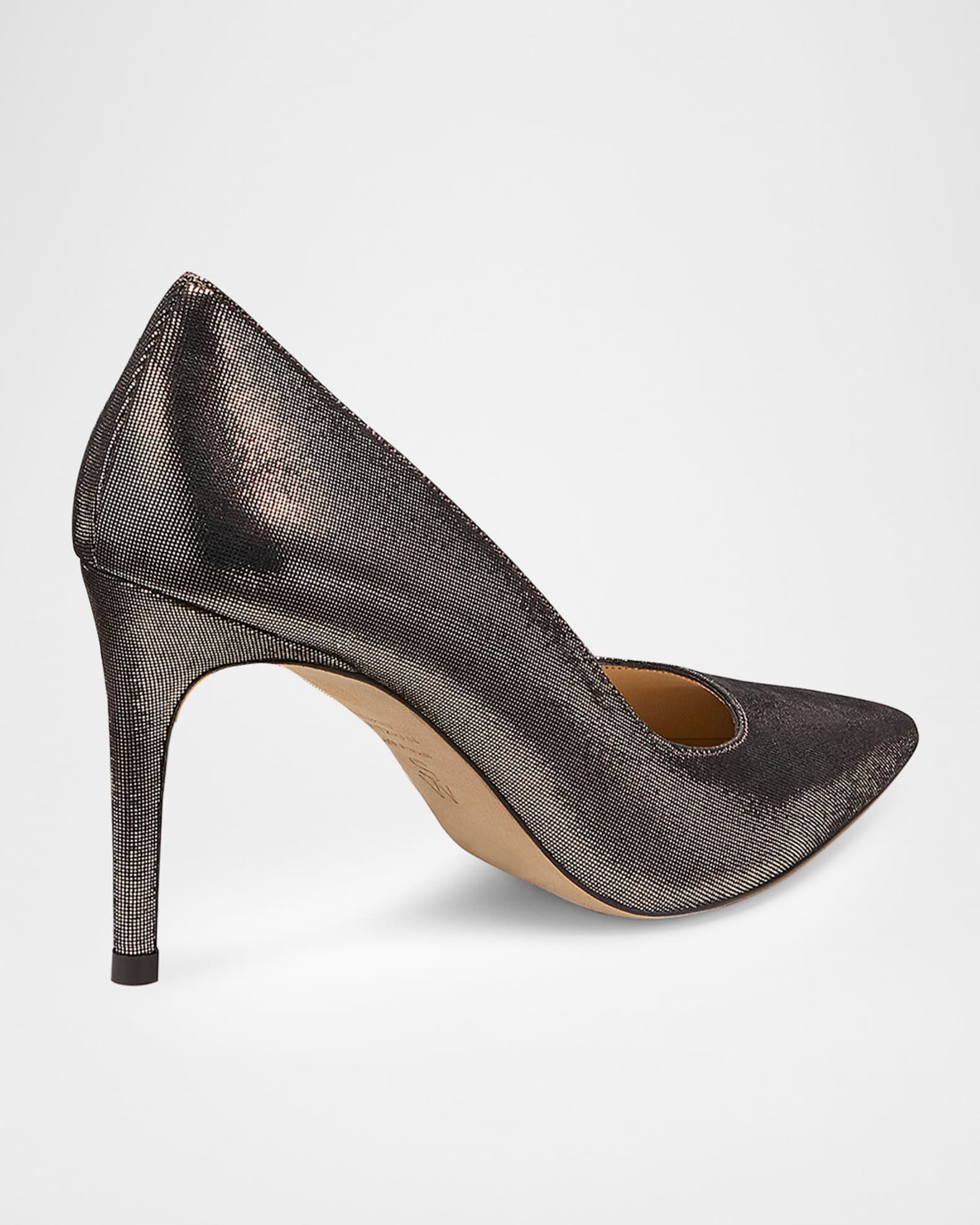Stuart Weitzman 85mm Stuart Power Leather Noir Pumps | Neiman Marcus