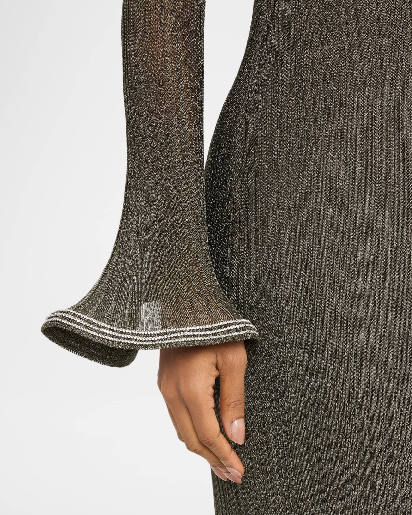 SIMKHAI Chessie Embellished Knit Midi Dress | Neiman Marcus