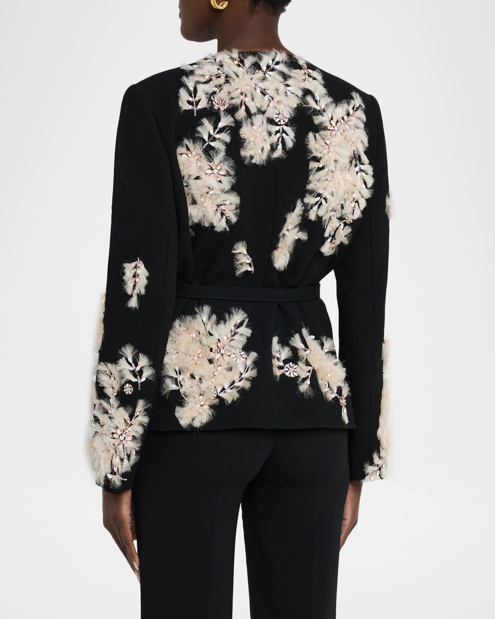 Libertine Whispering Blooms Belted Wrap Jacket | Neiman Marcus