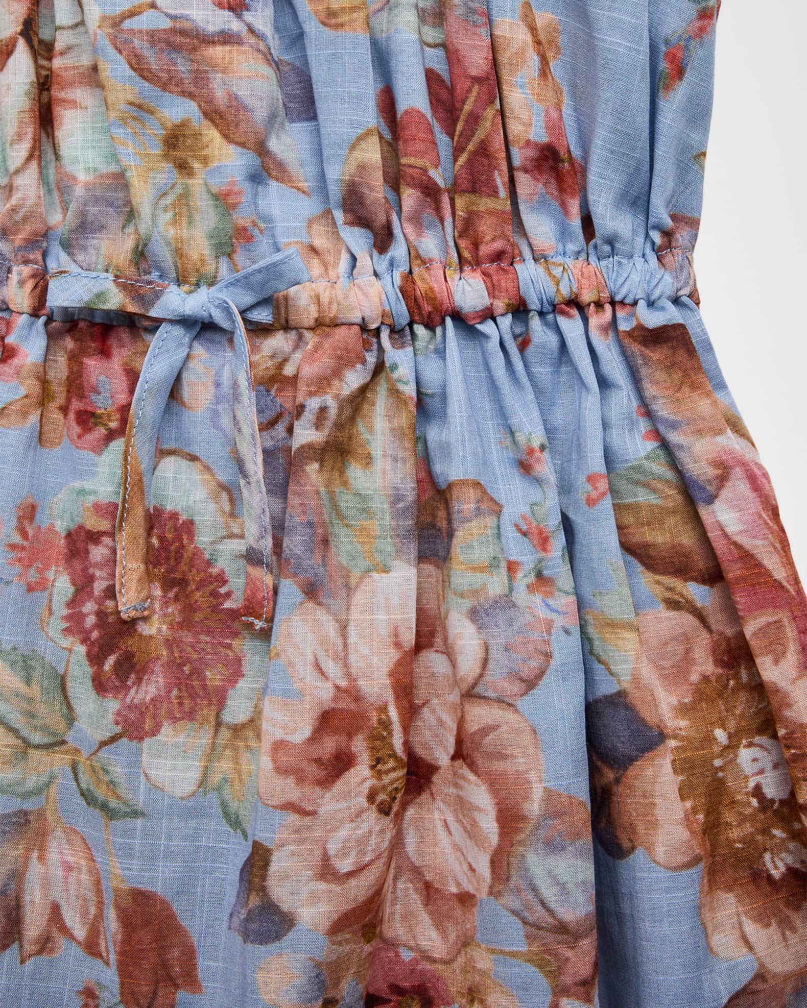 Zimmermann Girl's Awaken Sleeveless Ruffled Floral-Print Dress, Size 1 ...