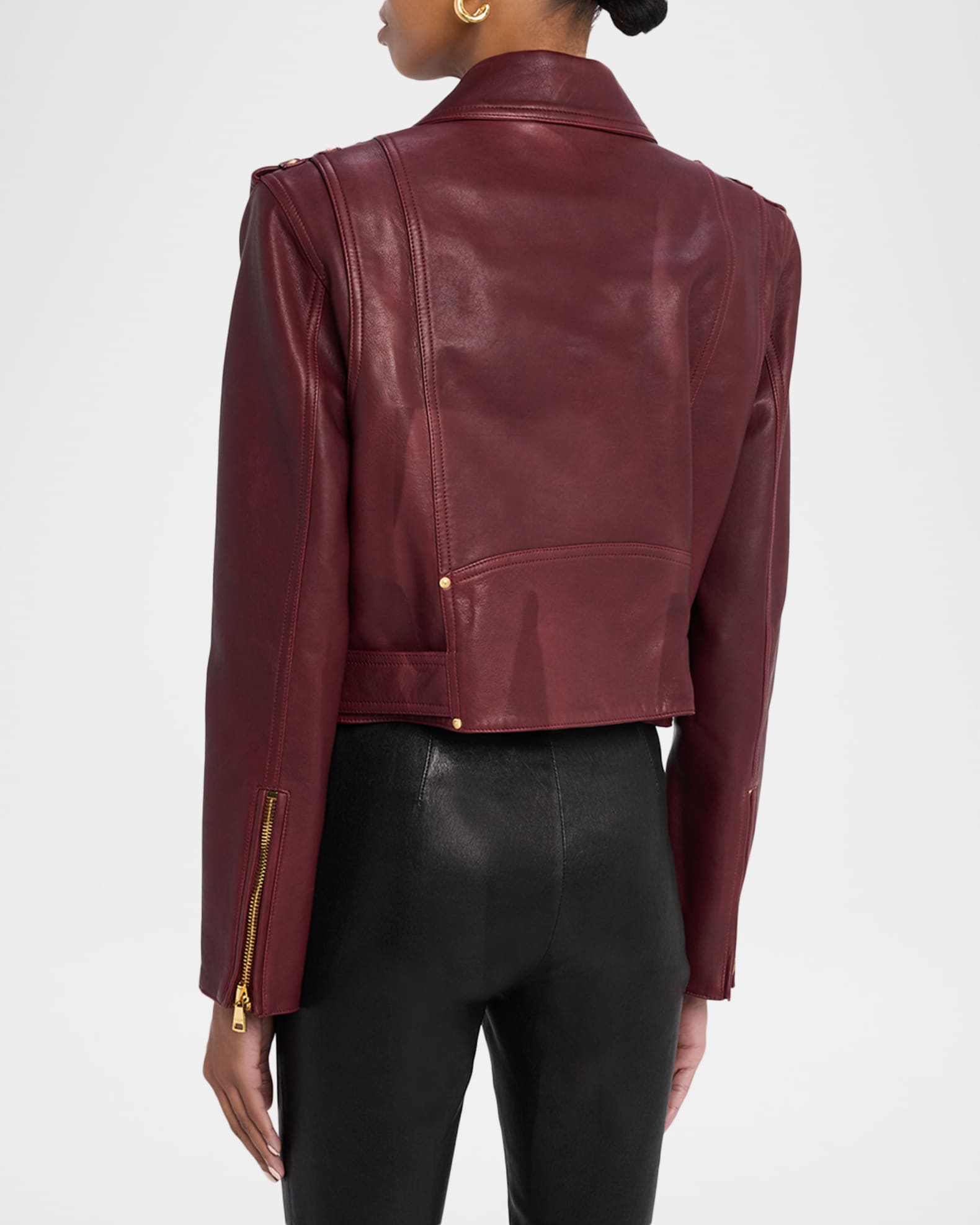 Balmain Leather Biker Jacket | Neiman Marcus