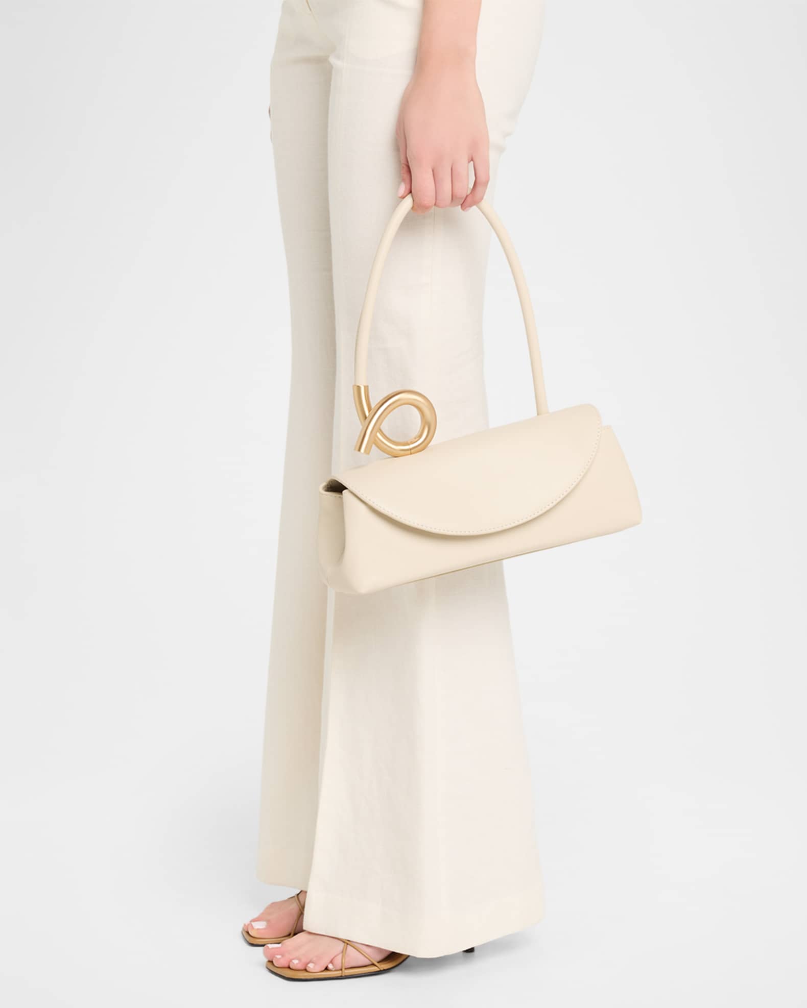 Cult Gaia Azariah Sculptural Twist Leather Shoulder Bag | Neiman Marcus