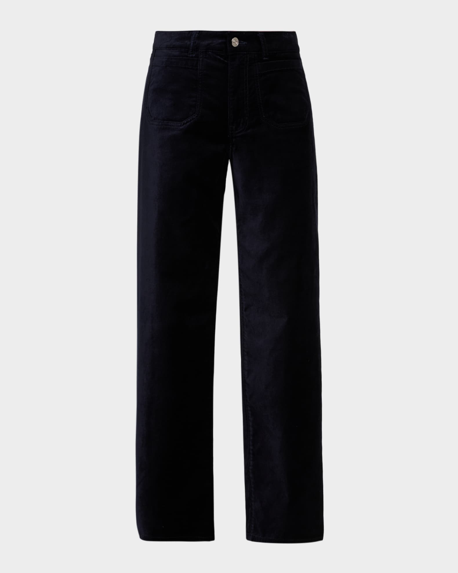 FRAME Le Slim Palazzo Velvet Jeans | Neiman Marcus