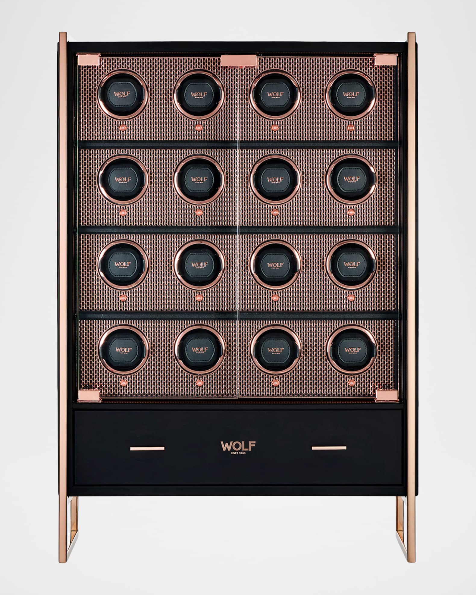 WOLF Axis 16-Piece Watch Winder Cabinet | Neiman Marcus