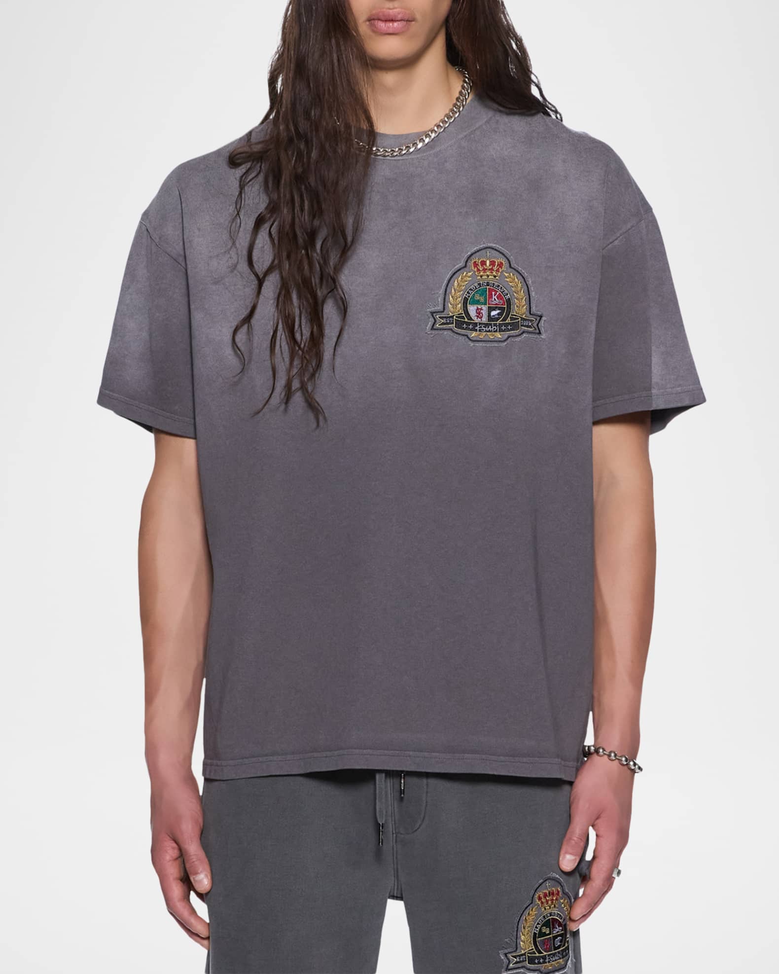 Ksubi Men's Krest Ekcess Degrade Oversized T-Shirt | Neiman Marcus