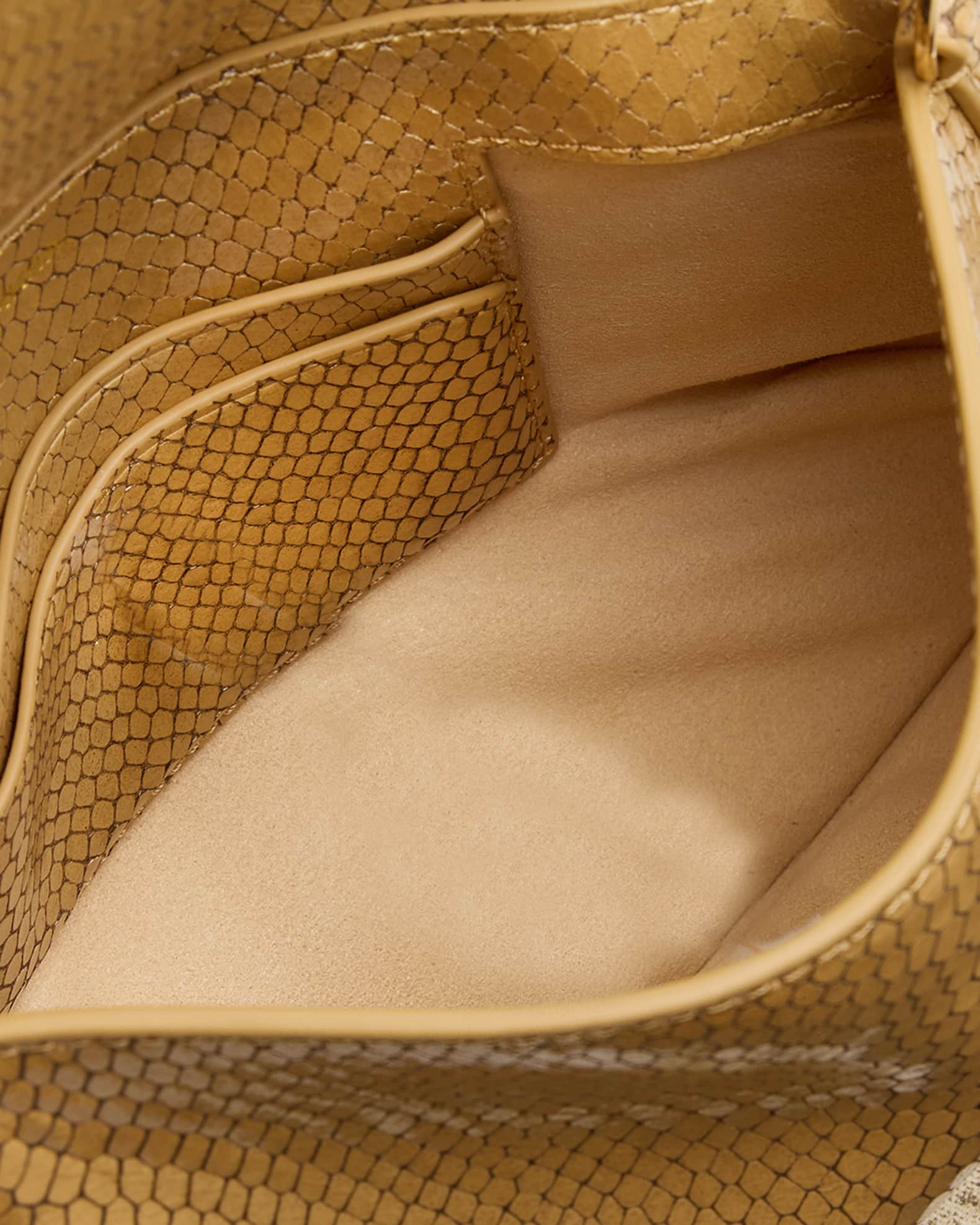 SIMKHAI Logan Python-Debossed Crossbody Bag | Neiman Marcus