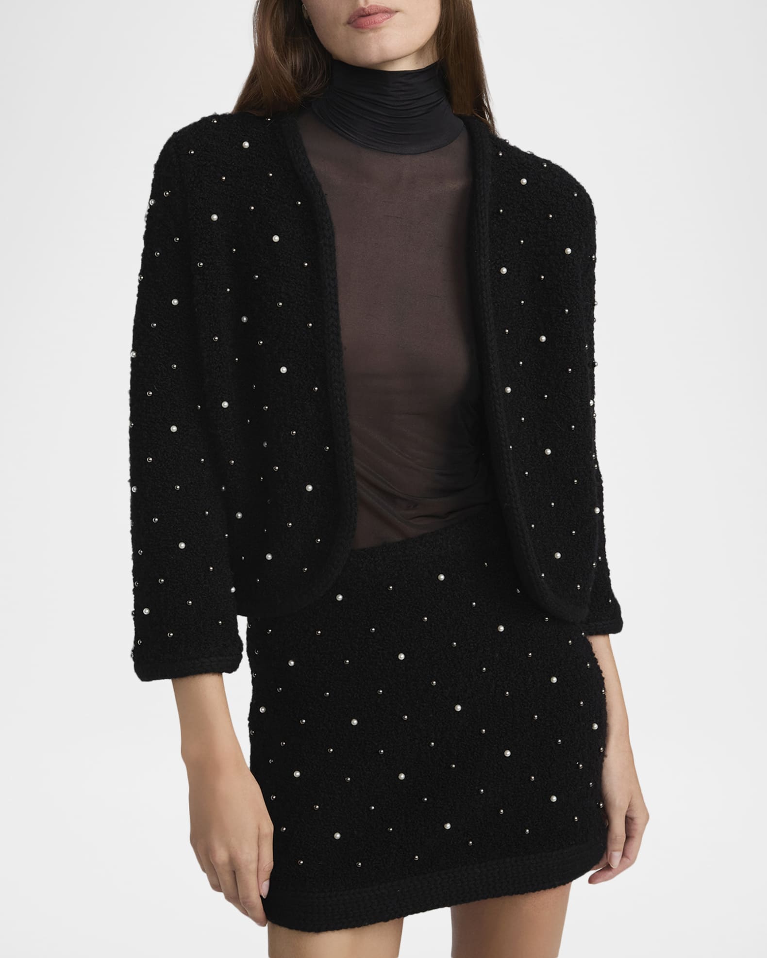 FRAME The Embellished Knit Jacket | Neiman Marcus