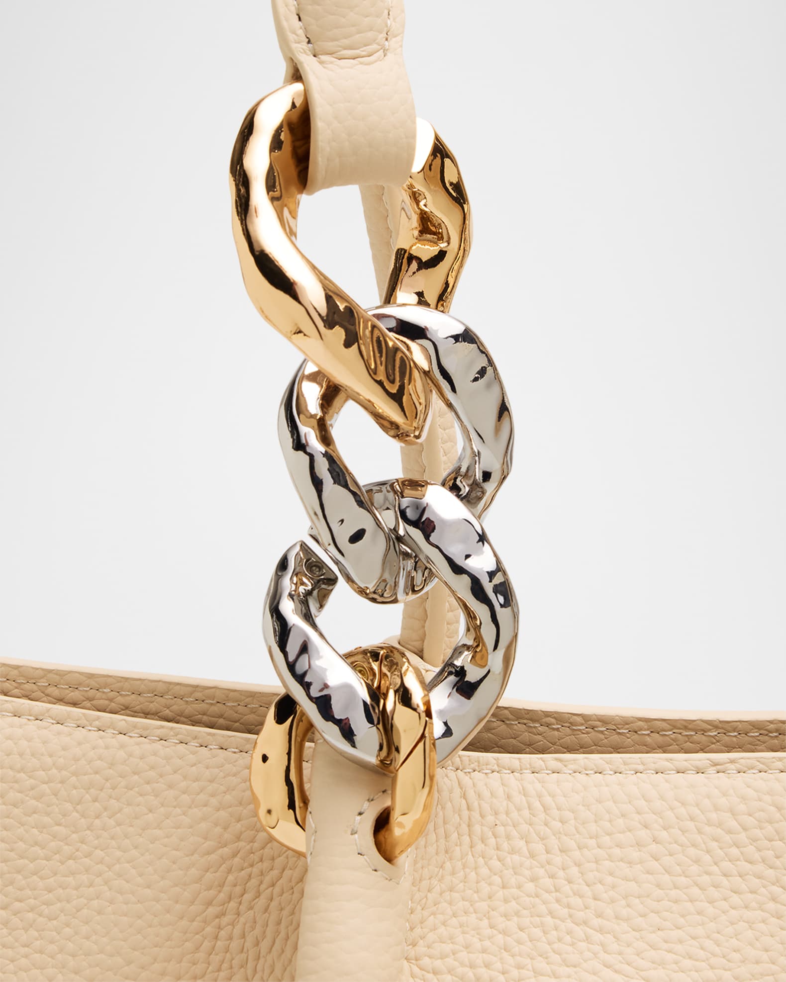 SIMKHAI Arlo Chain-Embellished Leather Tote Bag | Neiman Marcus