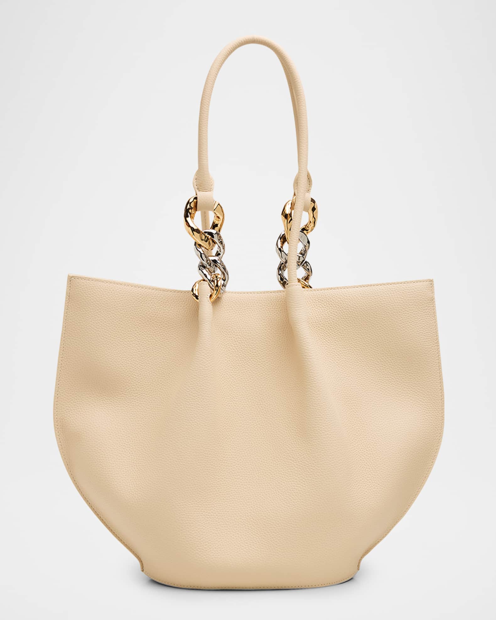 SIMKHAI Arlo Chain-Embellished Leather Tote Bag | Neiman Marcus