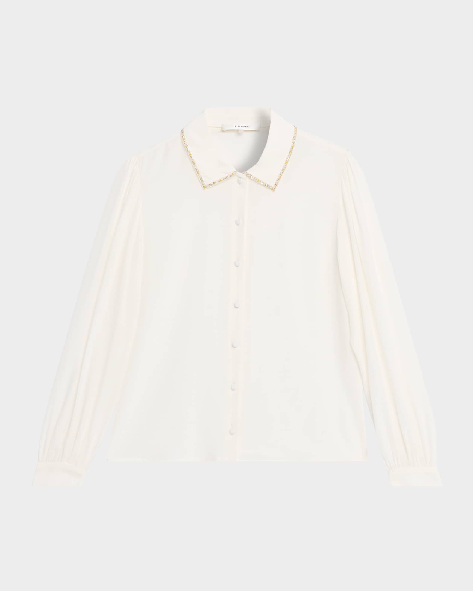 FRAME The Beaded Staple Blouse | Neiman Marcus