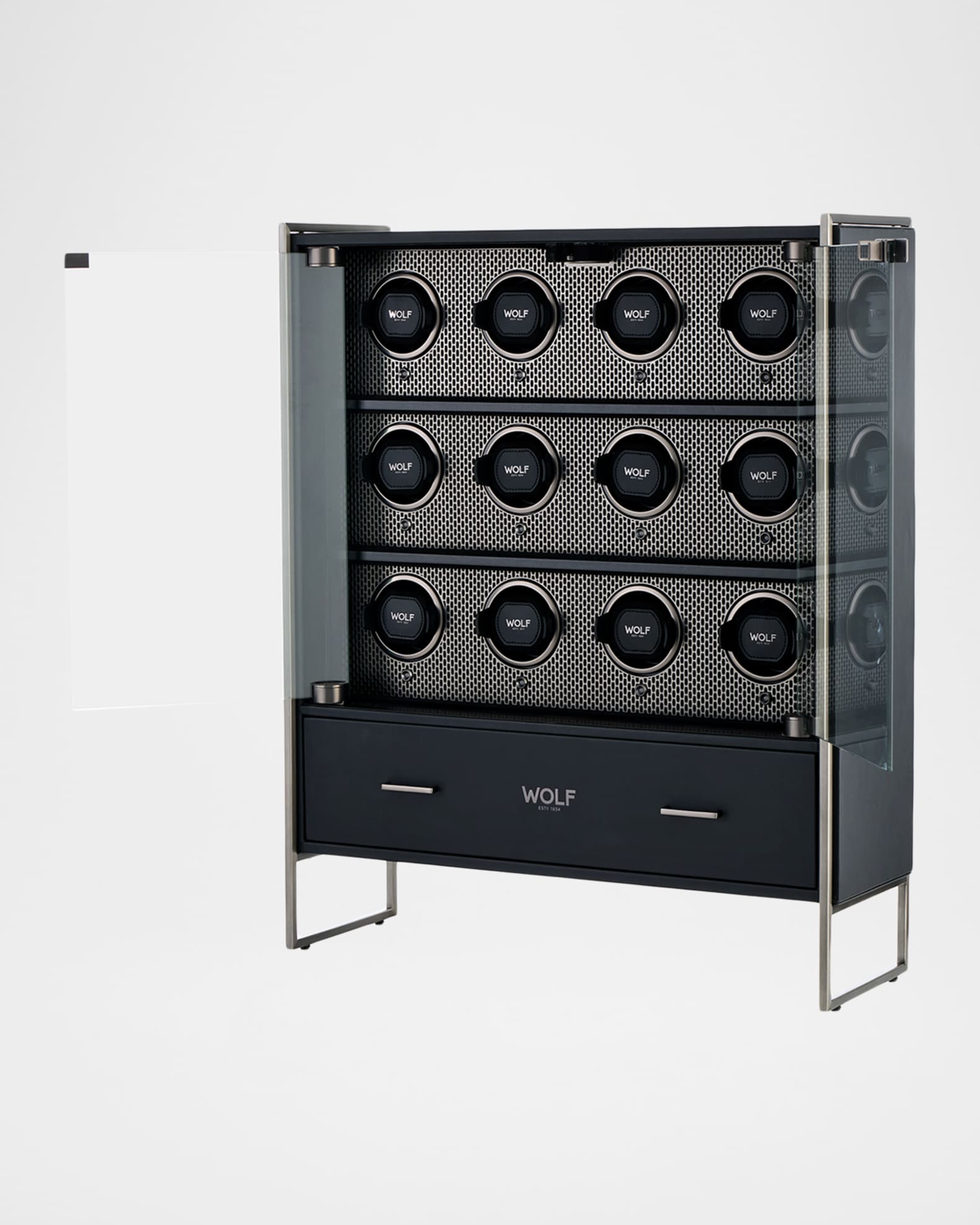 WOLF Axis 12-Piece Watch Winder Cabinet | Neiman Marcus