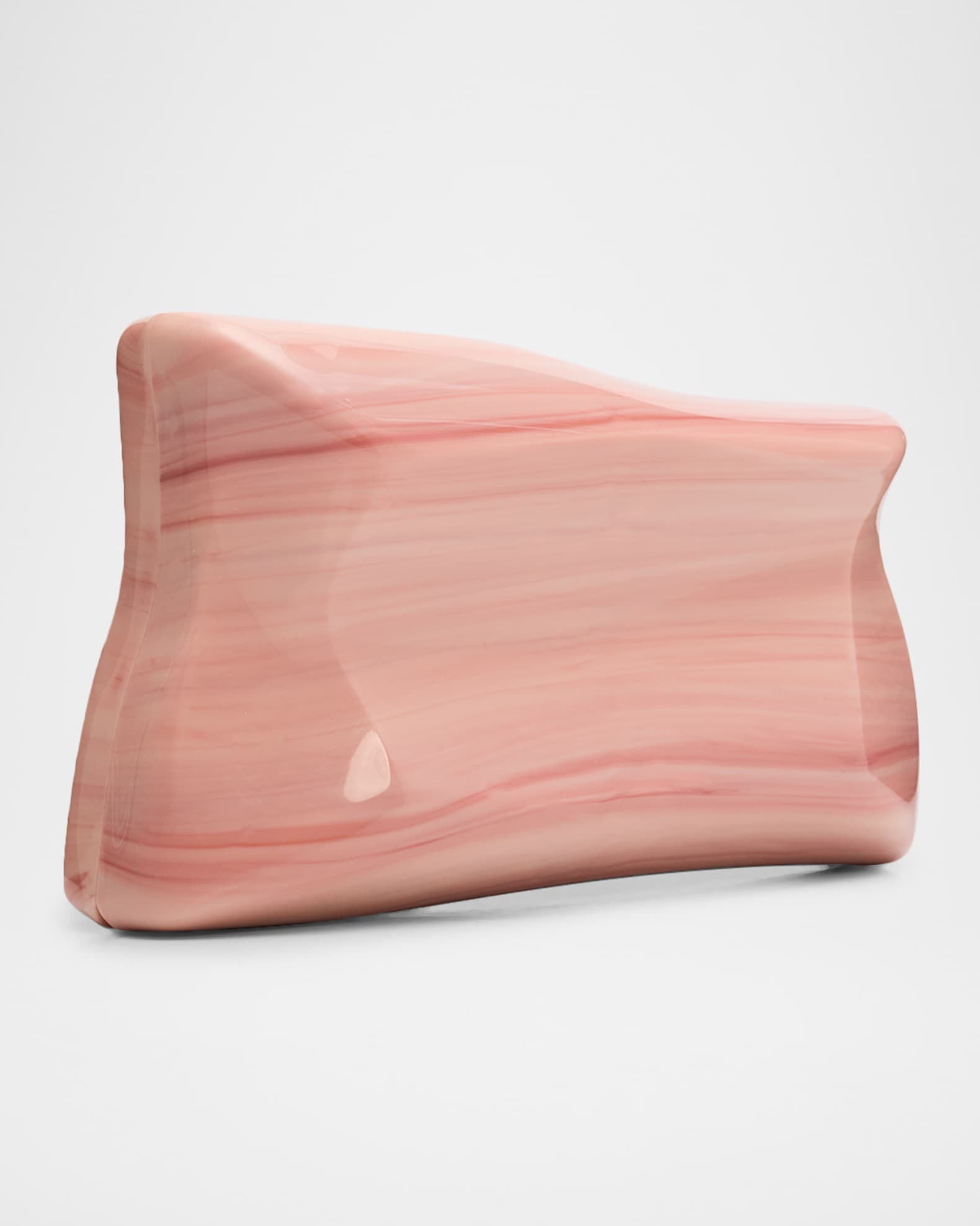 Cult Gaia Malaya Sculptural Marbled Acrylic Clutch Bag | Neiman Marcus