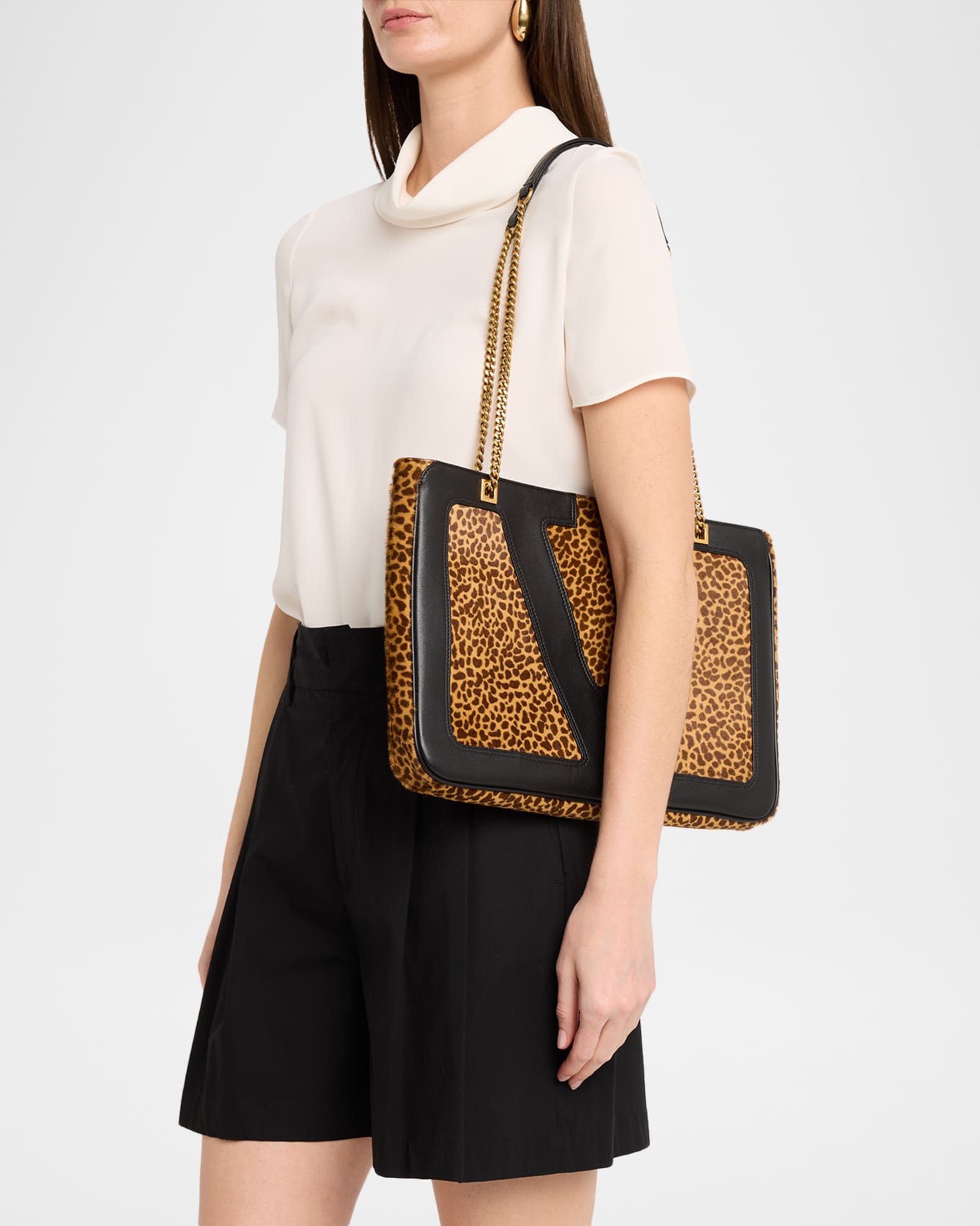 Valentino Garavani Viva Superstar Animal-Print Calf Hair Shoulder Bag ...