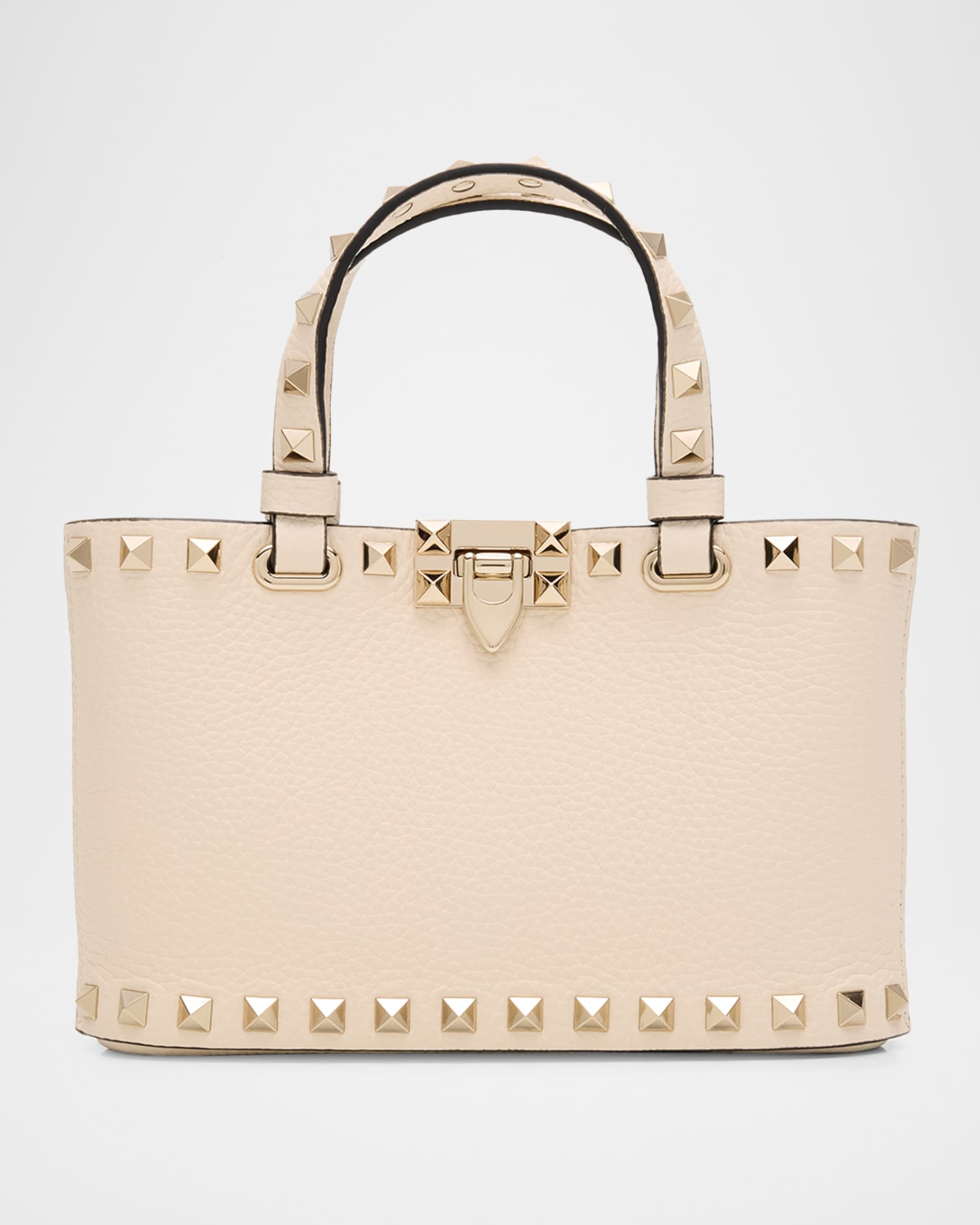 Valentino Garavani Rockstud Mini Grainy Calfskin Shopping Bag | Neiman ...