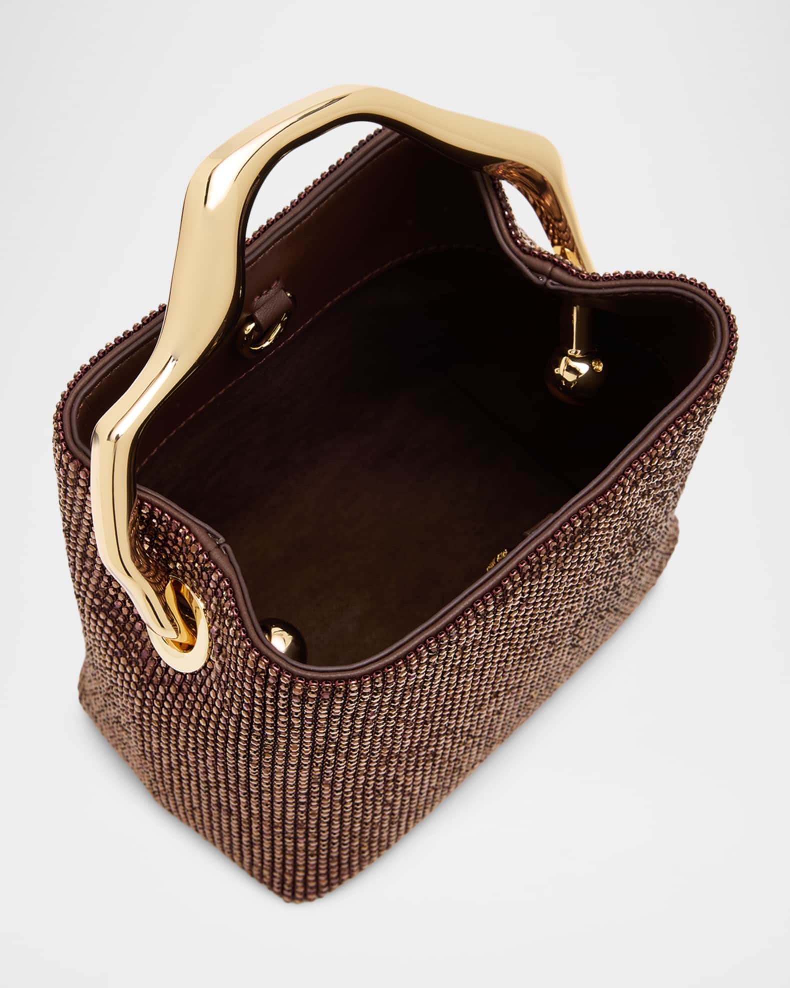 Cult Gaia Solene Mini Rhinestone Sculptural Top-Handle Bag | Neiman Marcus