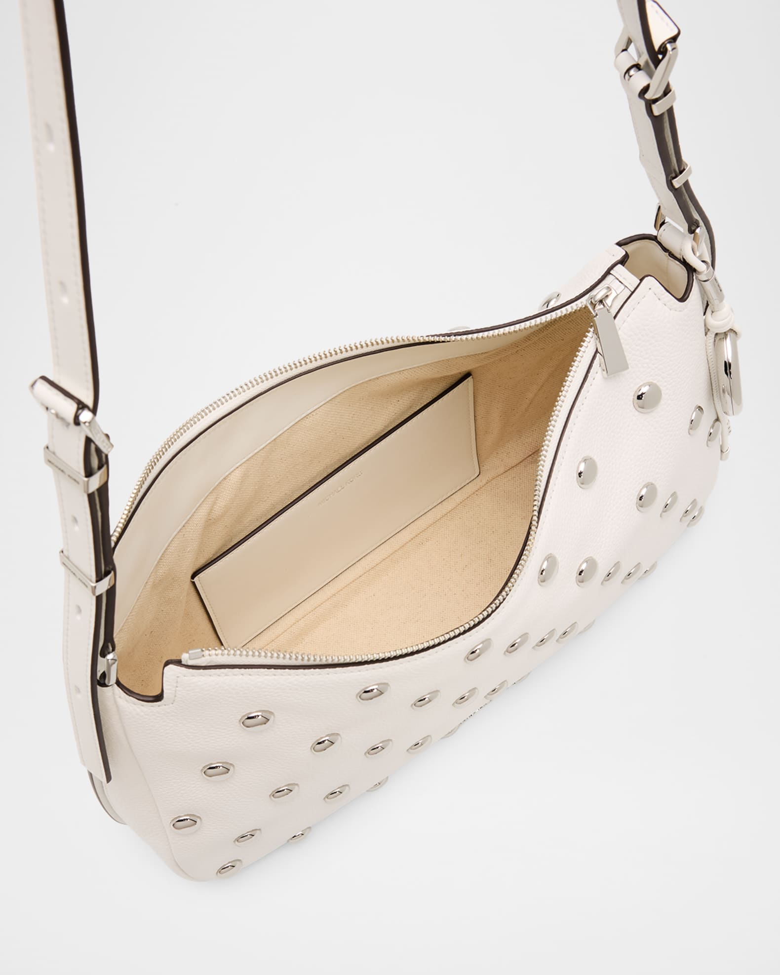 MICHAEL Michael Kors Nolita Studded Leather Shoulder Bag | Neiman Marcus