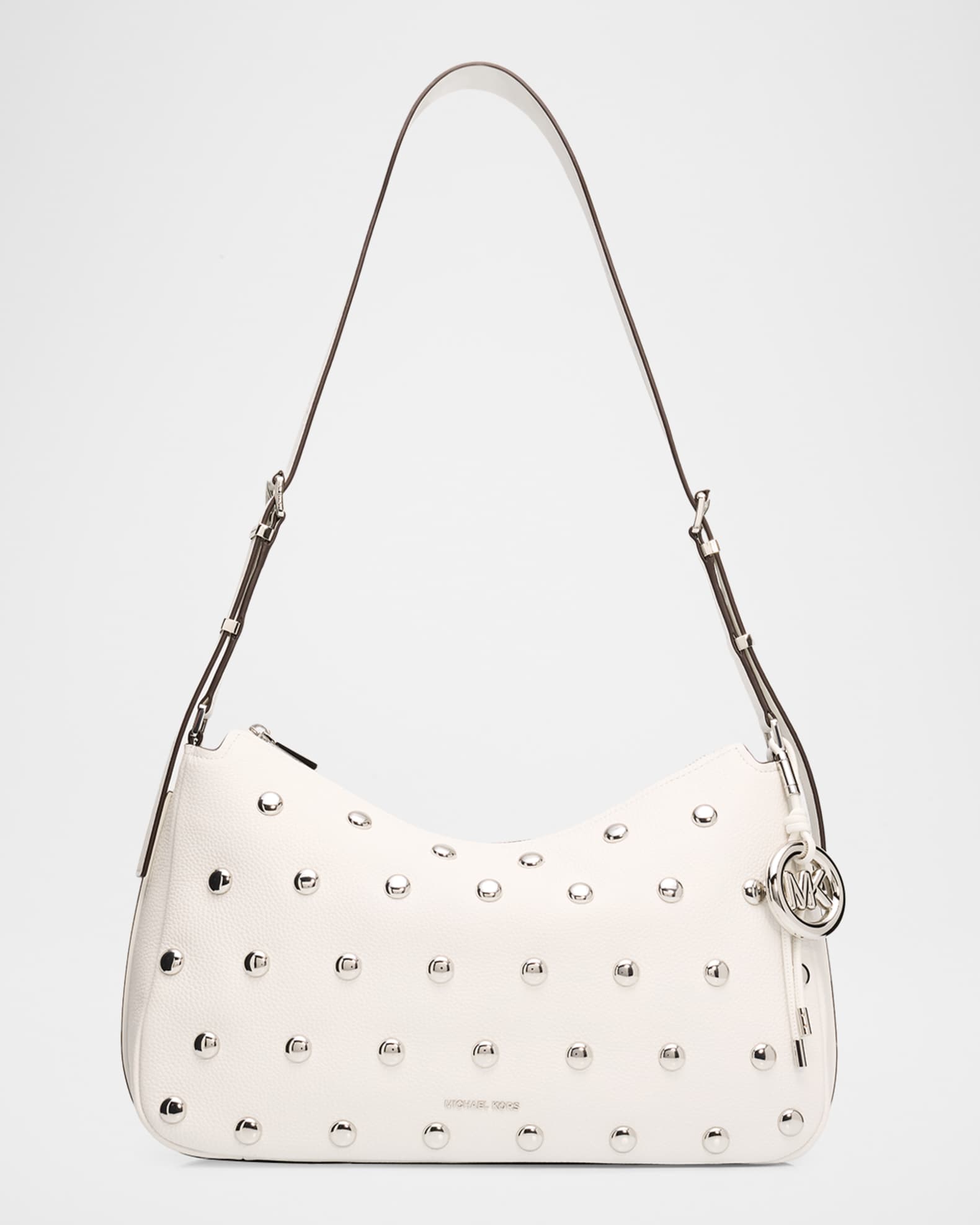MICHAEL Michael Kors Nolita Studded Leather Shoulder Bag | Neiman Marcus