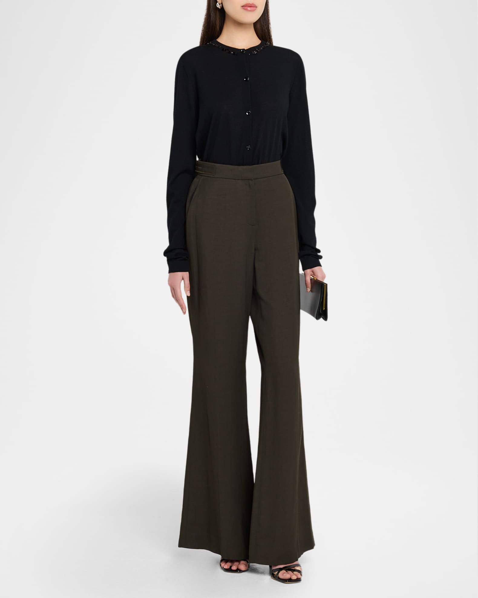 Jason Wu Collection Soft Suiting Flare-Leg Pants | Neiman Marcus