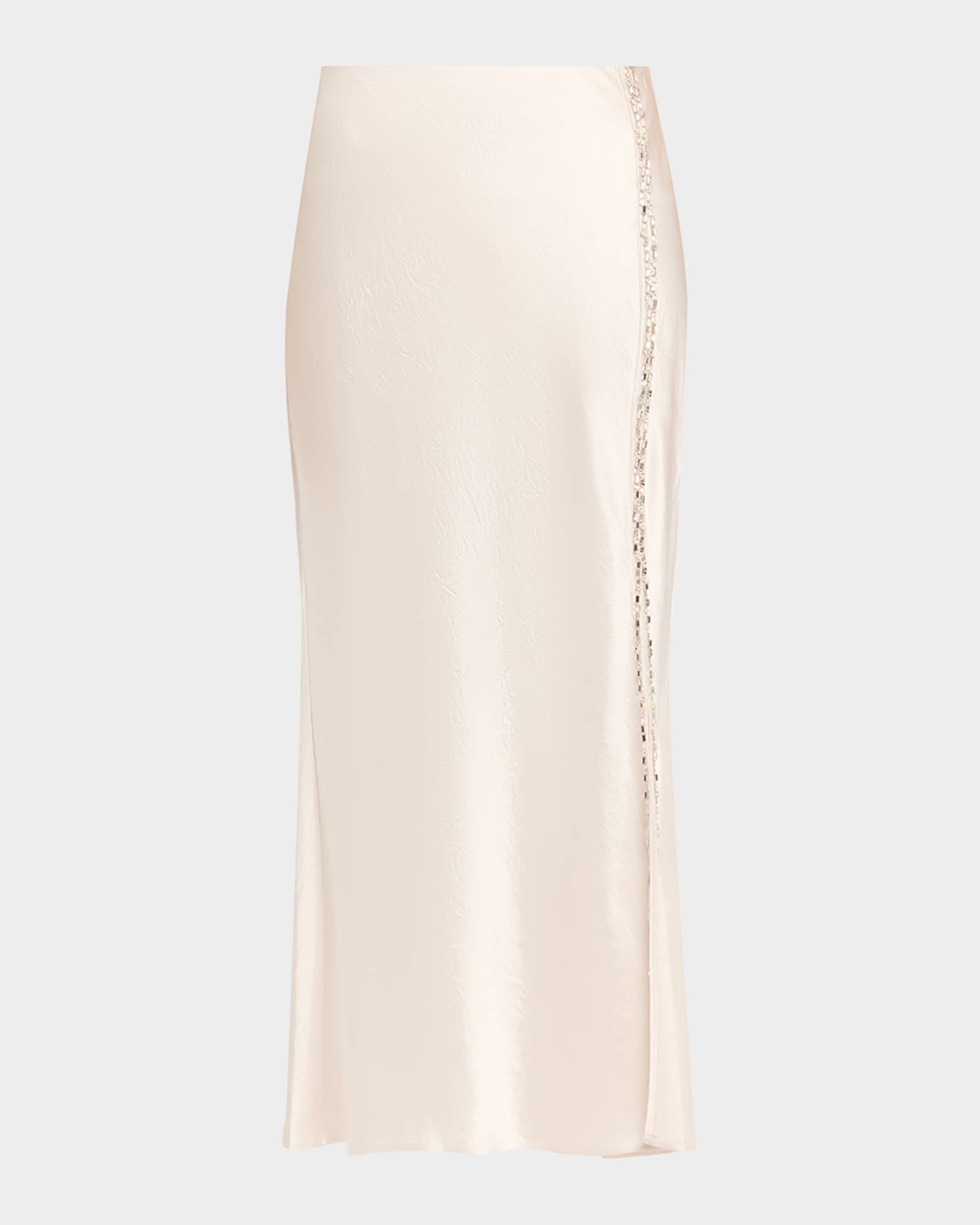 Jason Wu Collection Crystal-Trim Washed Twill Bias Midi Skirt | Neiman ...