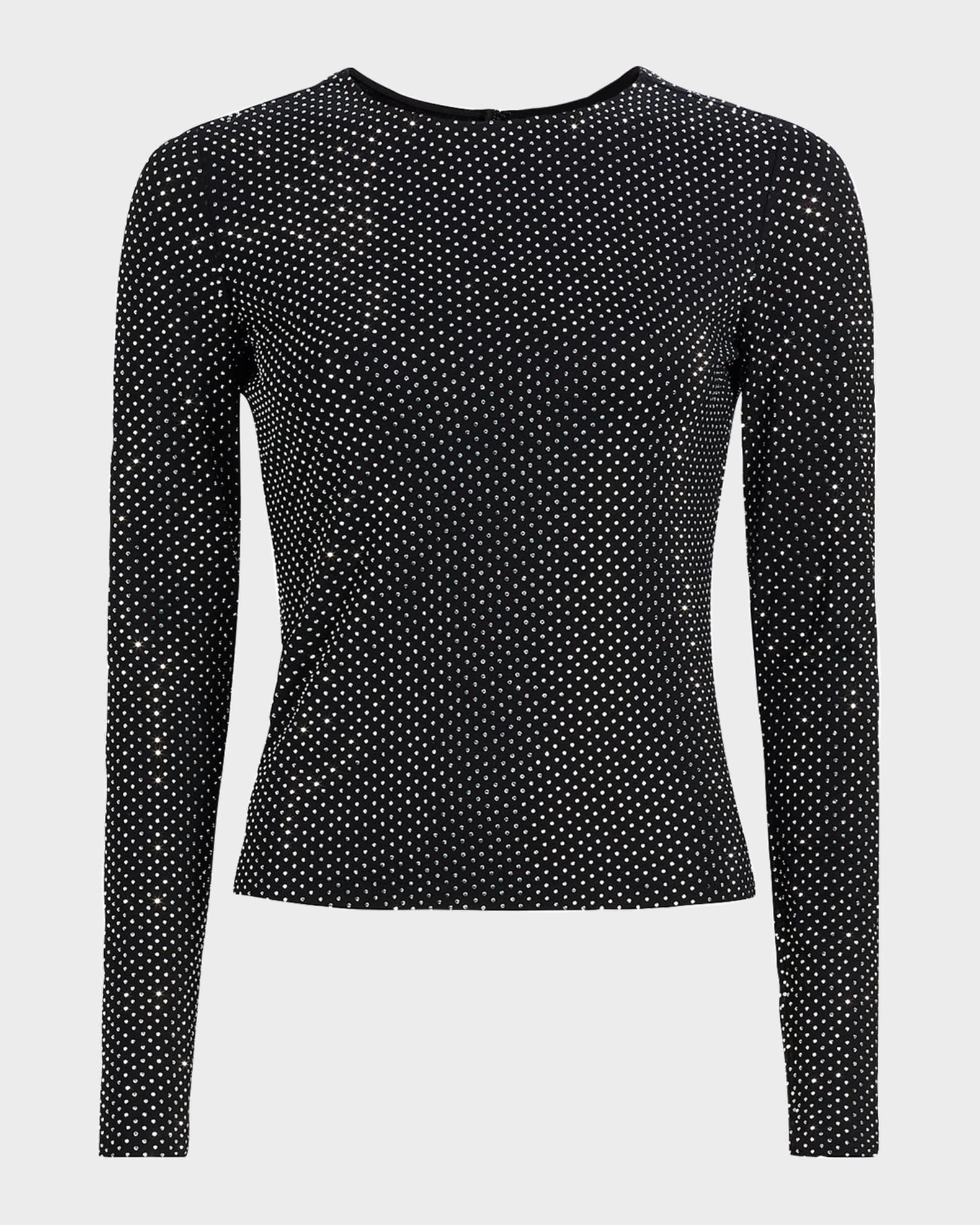 FRAME The Rhinestone Jersey Top | Neiman Marcus