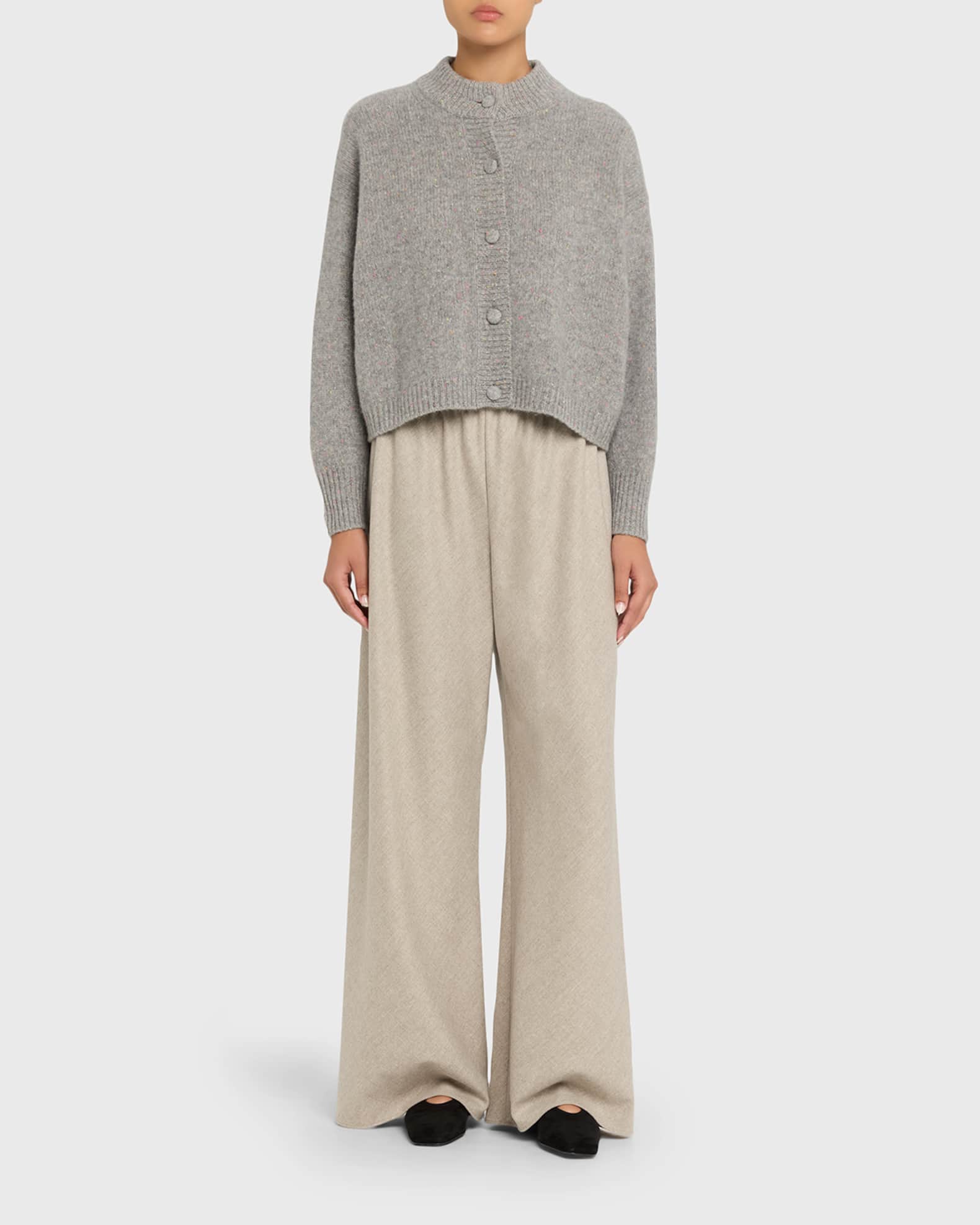 FRAME The Cashmere Fleck Cardigan | Neiman Marcus