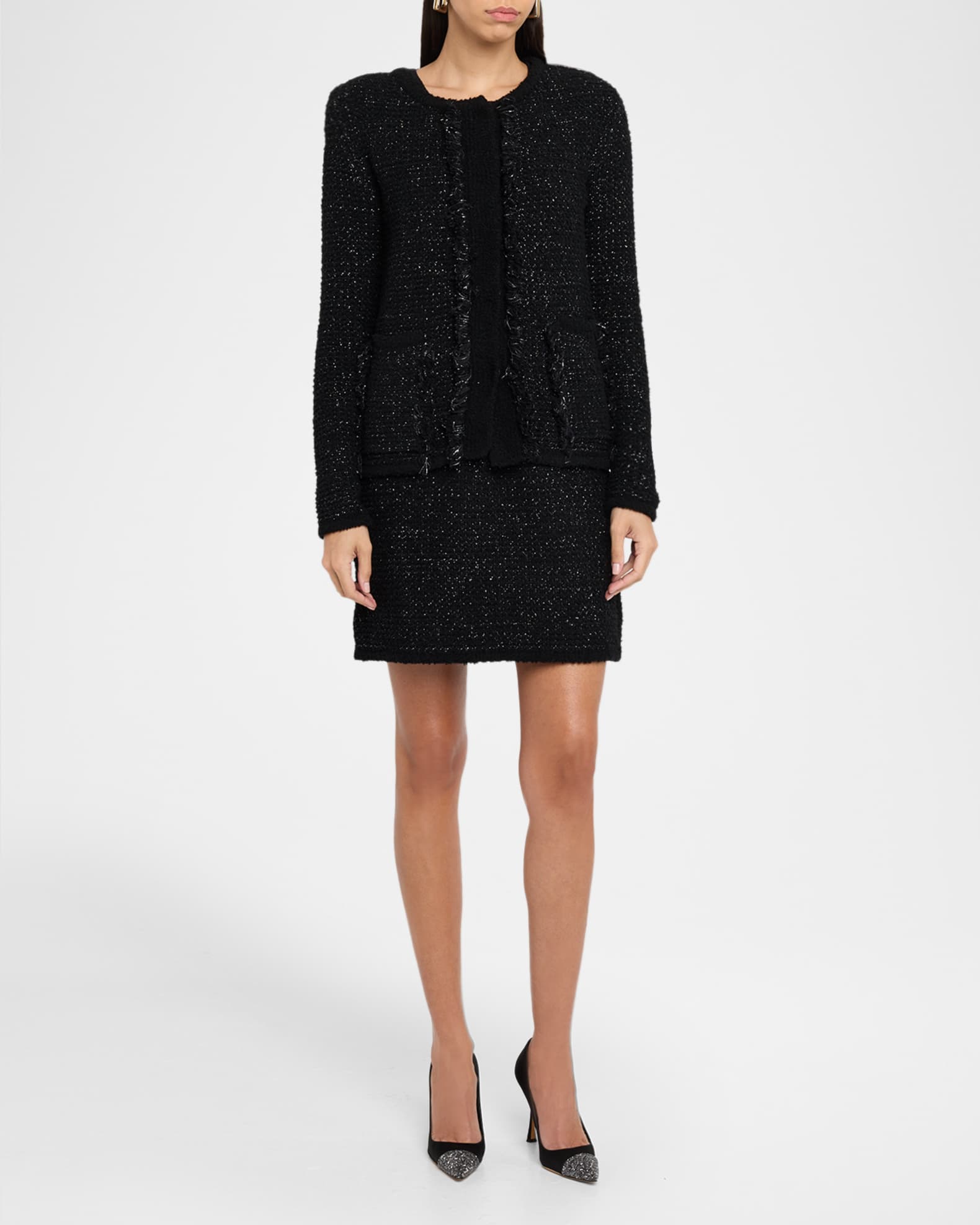 Chiara Boni La Petite Robe Bilok Sleeveless Shimmer Knit Mini Dress ...