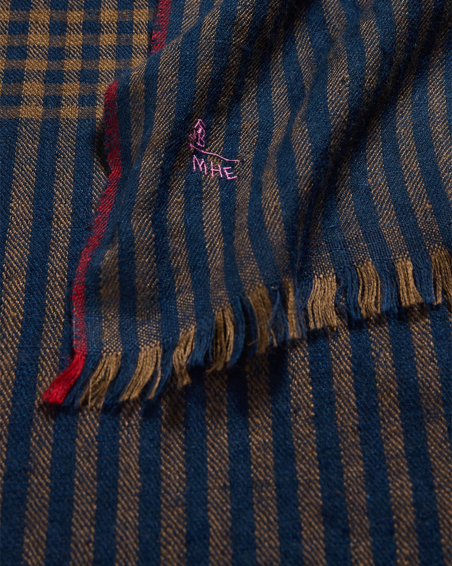 Anderson & Sheppard Men's Mini-Check Cashmere Scarf | Neiman Marcus