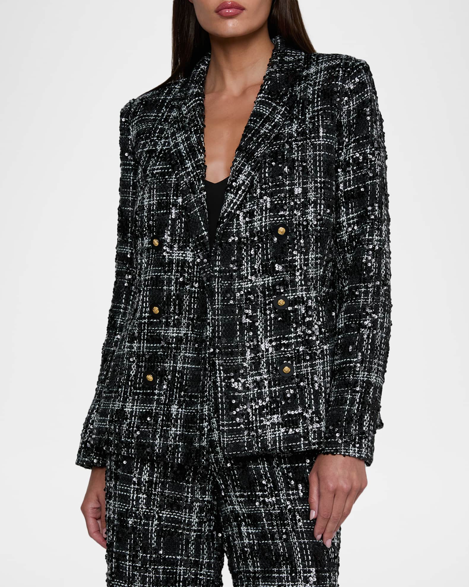 L'Agence Colin Sequined Tweed Blazer | Neiman Marcus